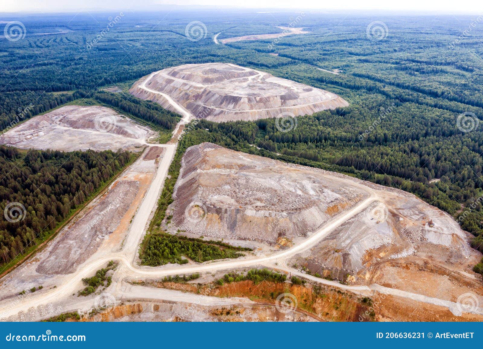 Waste Heaps and Mountains of Rock Production from an Open Pit Stock ...