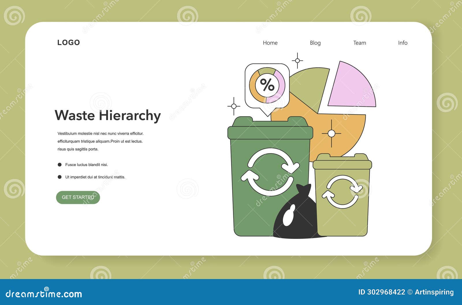 Waste Hierarchy Illustration. Flat Vector Illustration Stock Vector ...