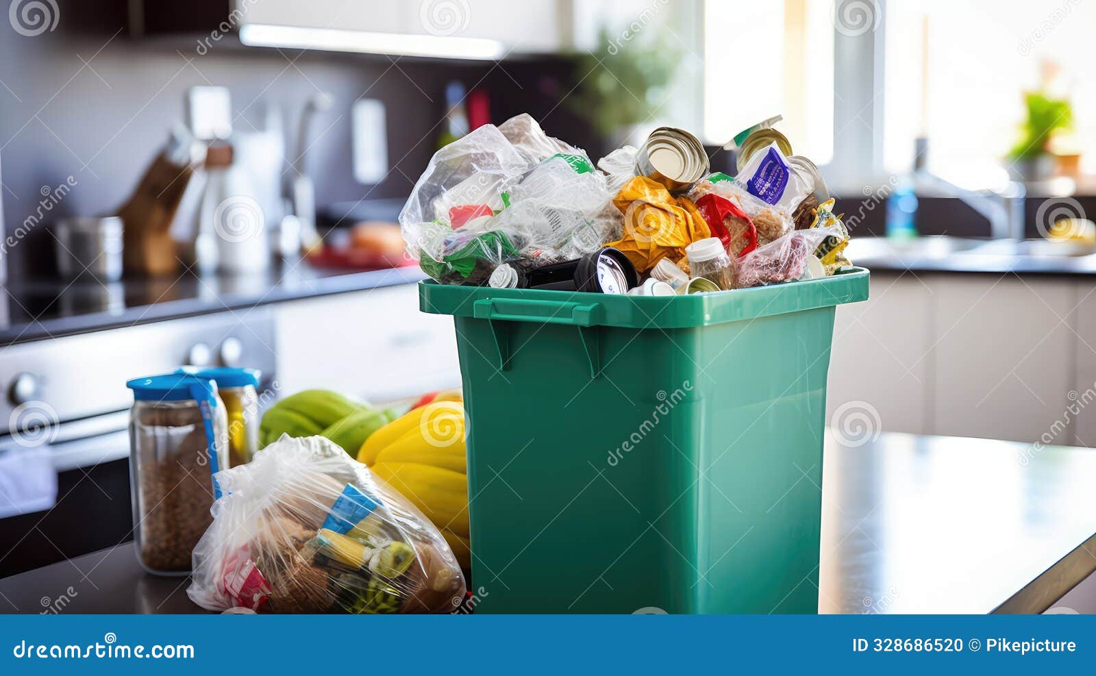 Waste kitchen recycle stock illustration. Illustration of awareness ...