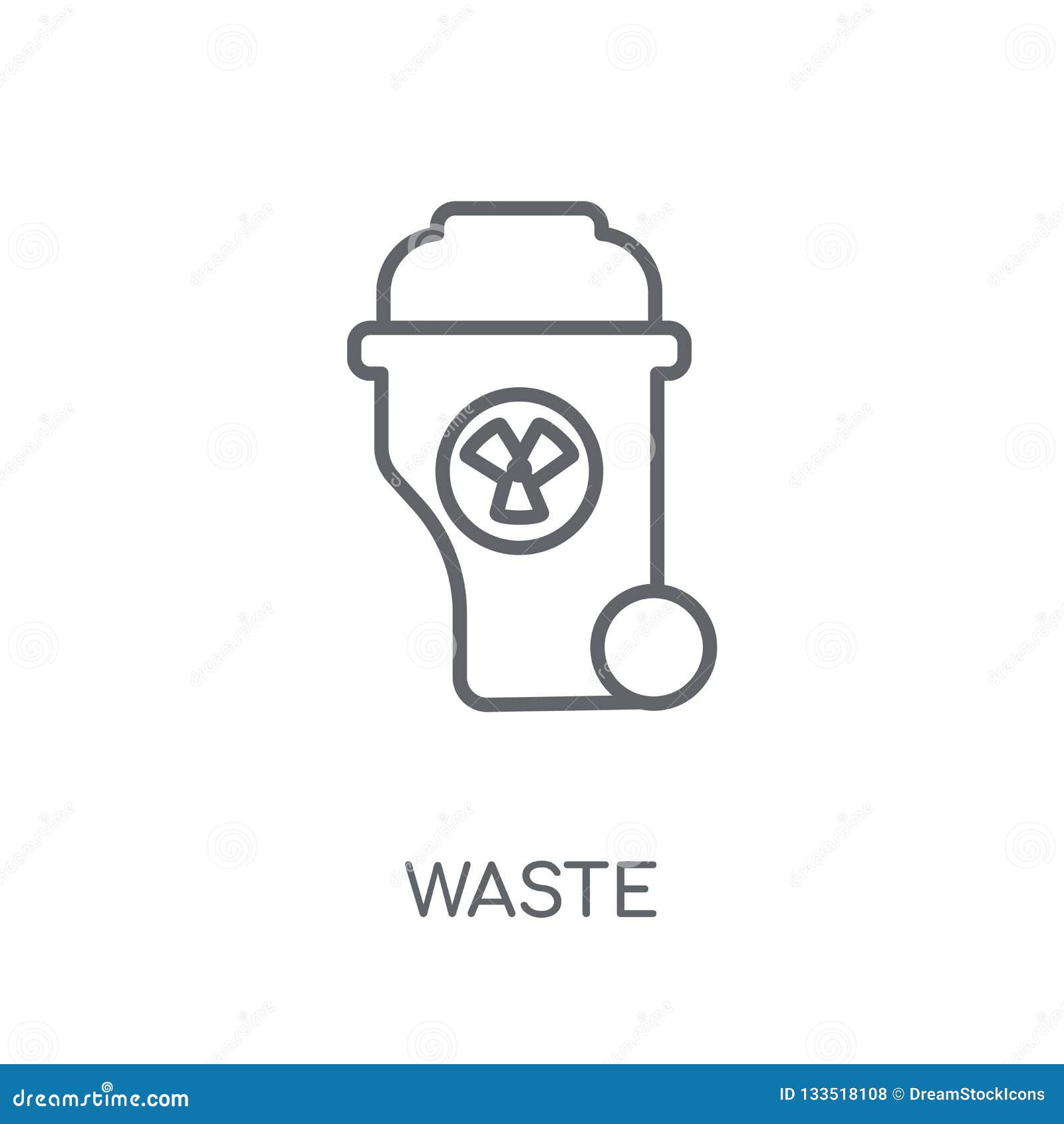 Waste Linear Icon. Modern Outline Waste Logo Concept on White Ba Stock ...