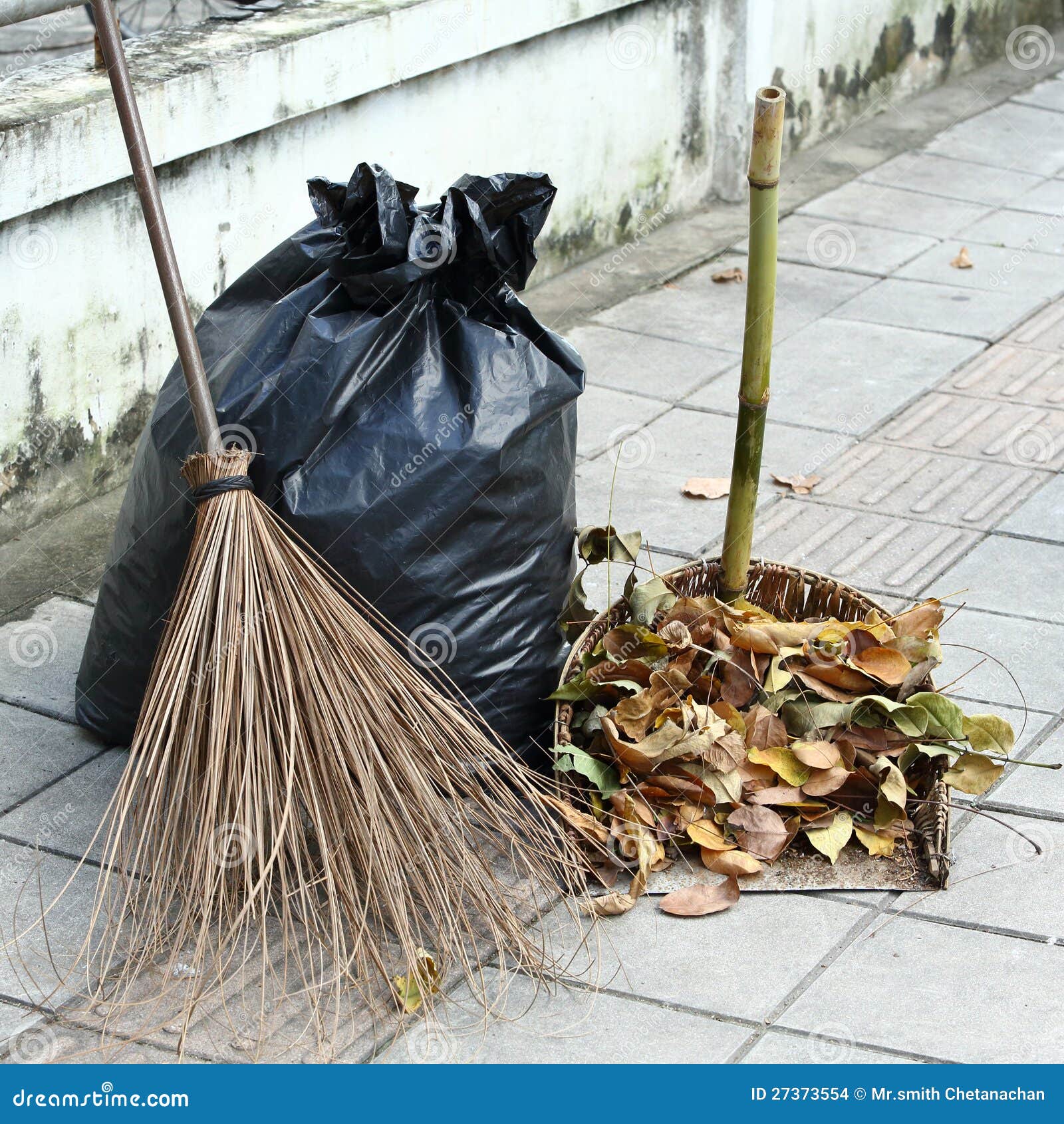 Waste management stock photo. Image of bags, broom, garbage - 27373554