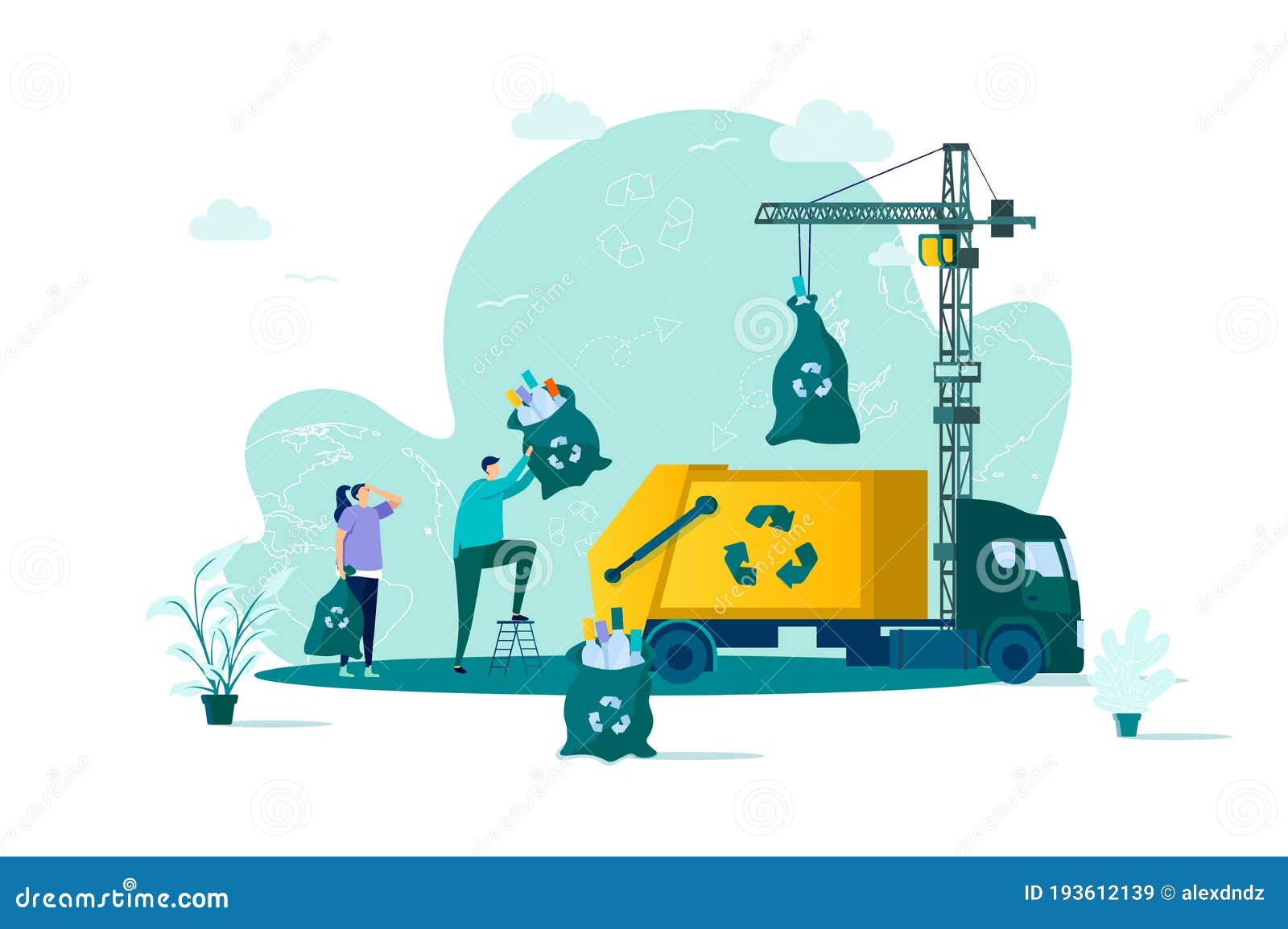 Waste Management Concept Segregation Separation Garbage Cans Sorting ... Waste Management Concept Segregation Separation Garbage Cans Sorting ...
