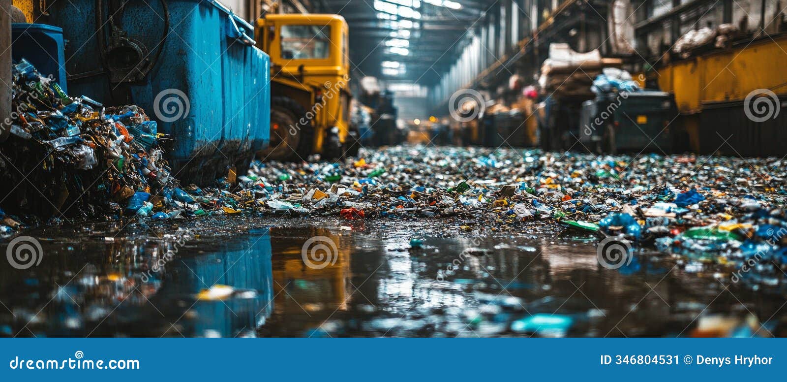 A Waste Management Facility Displays Piles of Refuse and Debris ...