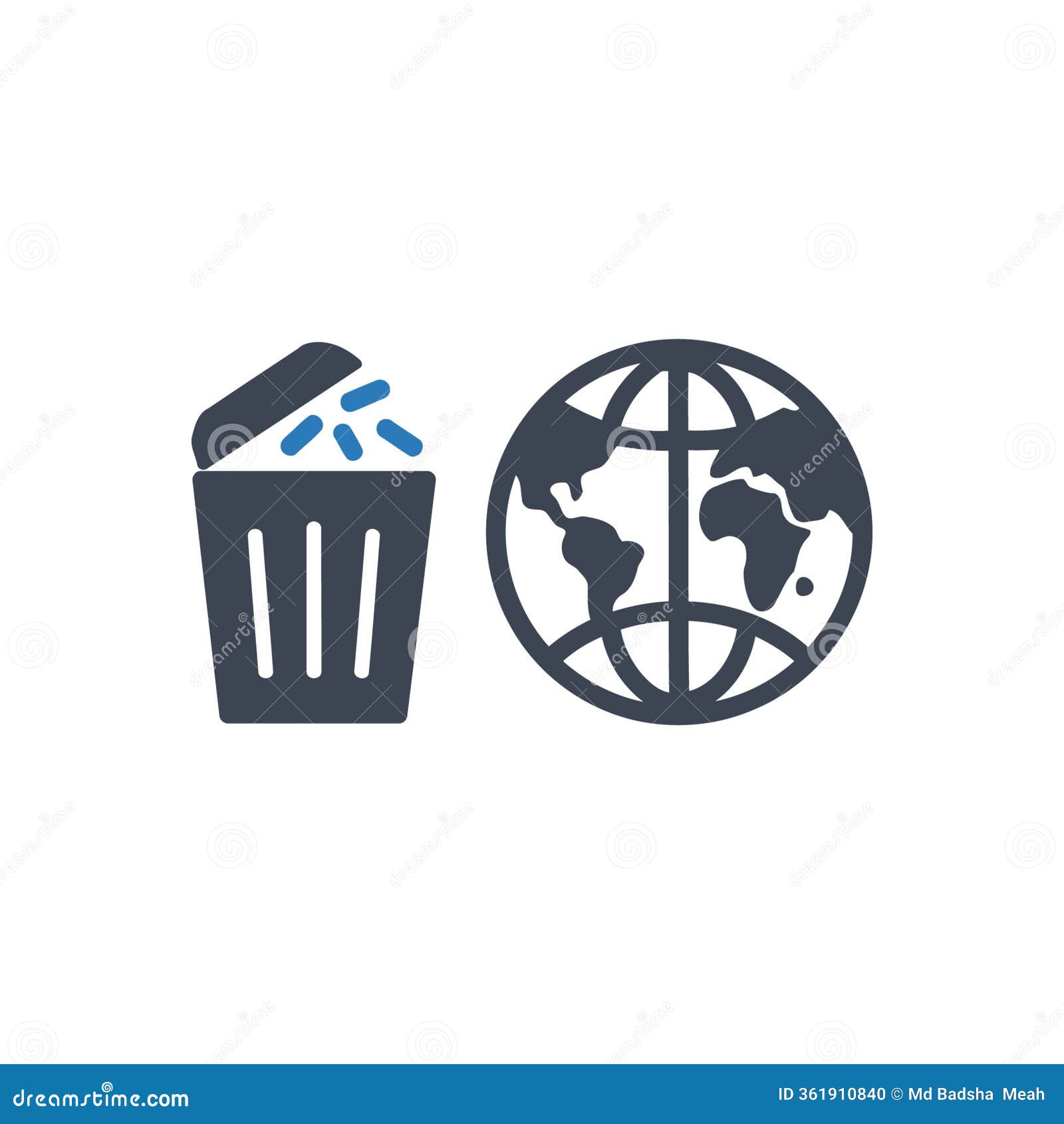 Waste Management Icon stock vector. Illustration of pollution - 361910840