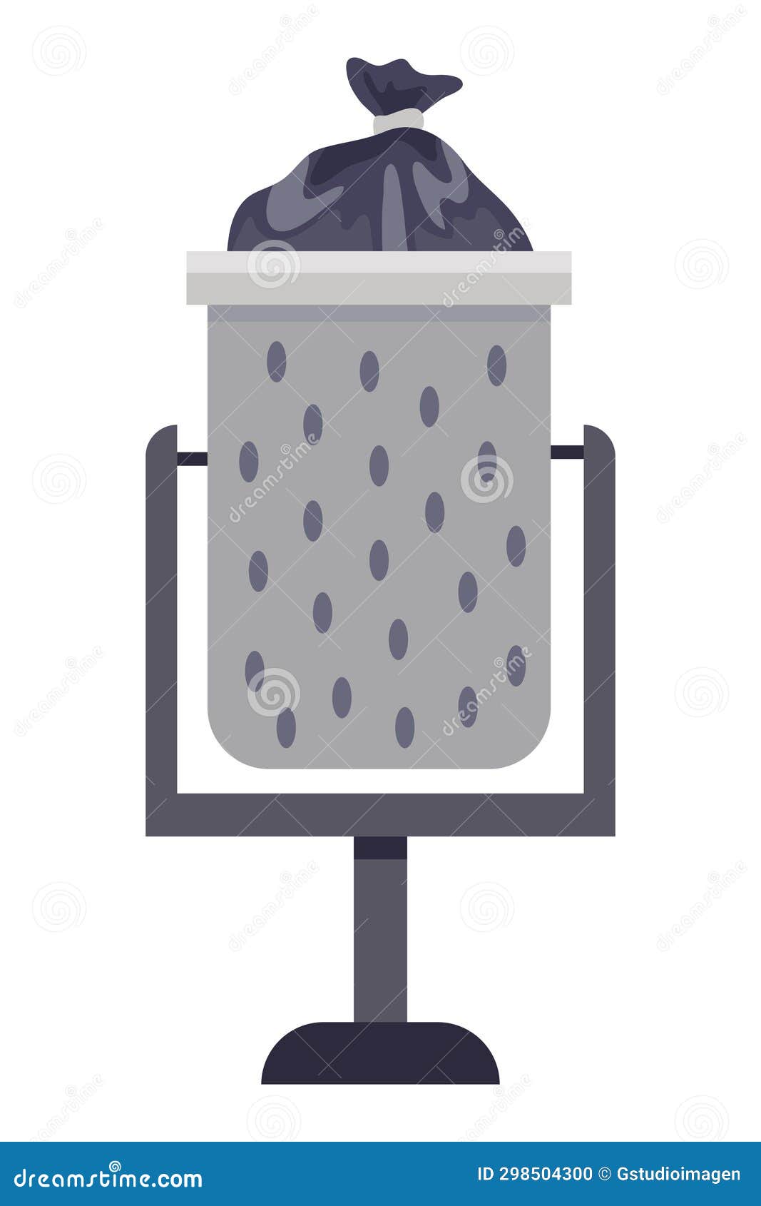 Waste management trash bin stock illustration. Illustration of garbage ...