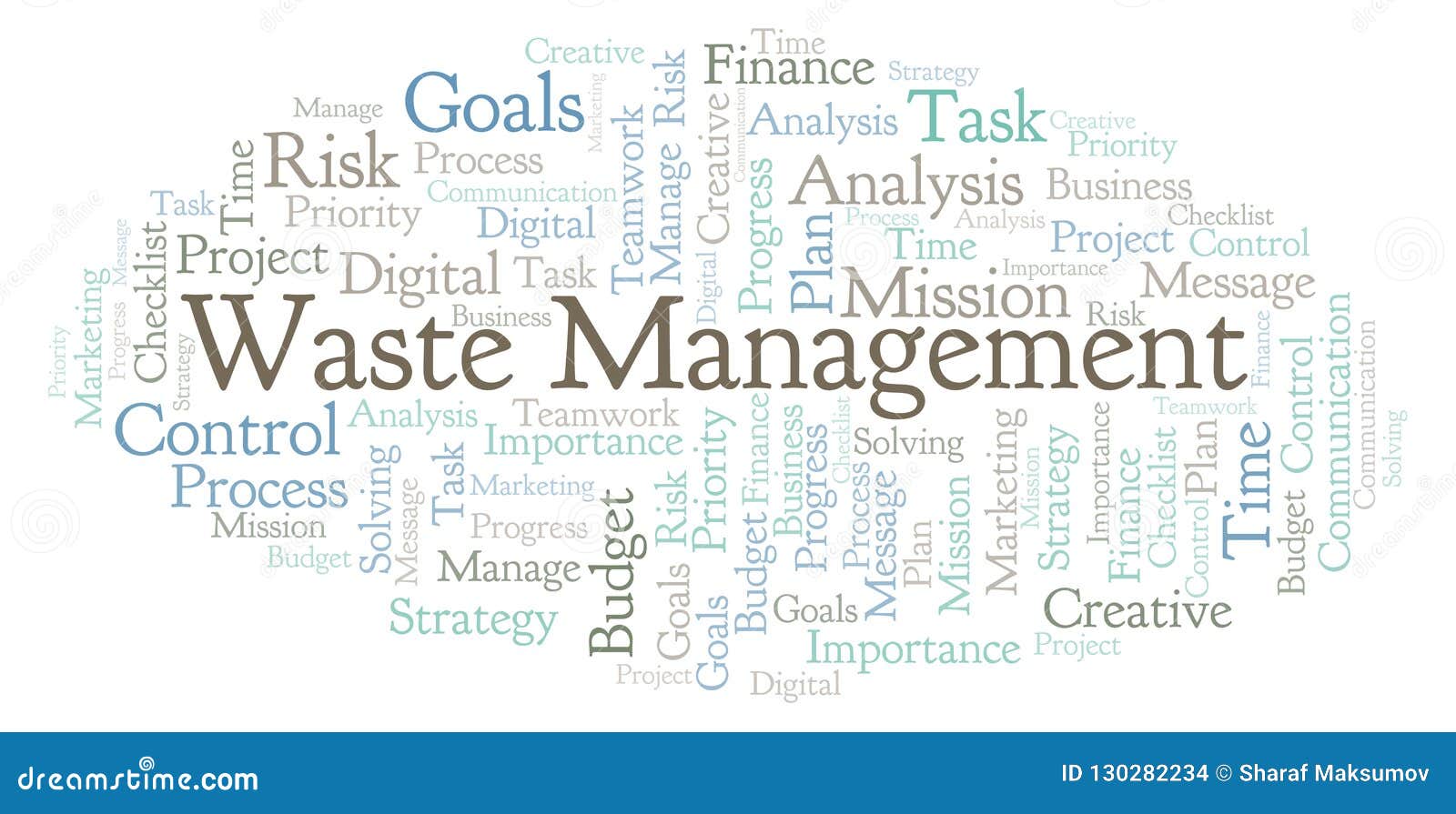 Waste Management Word Cloud, Made with Text only. Stock Illustration ...