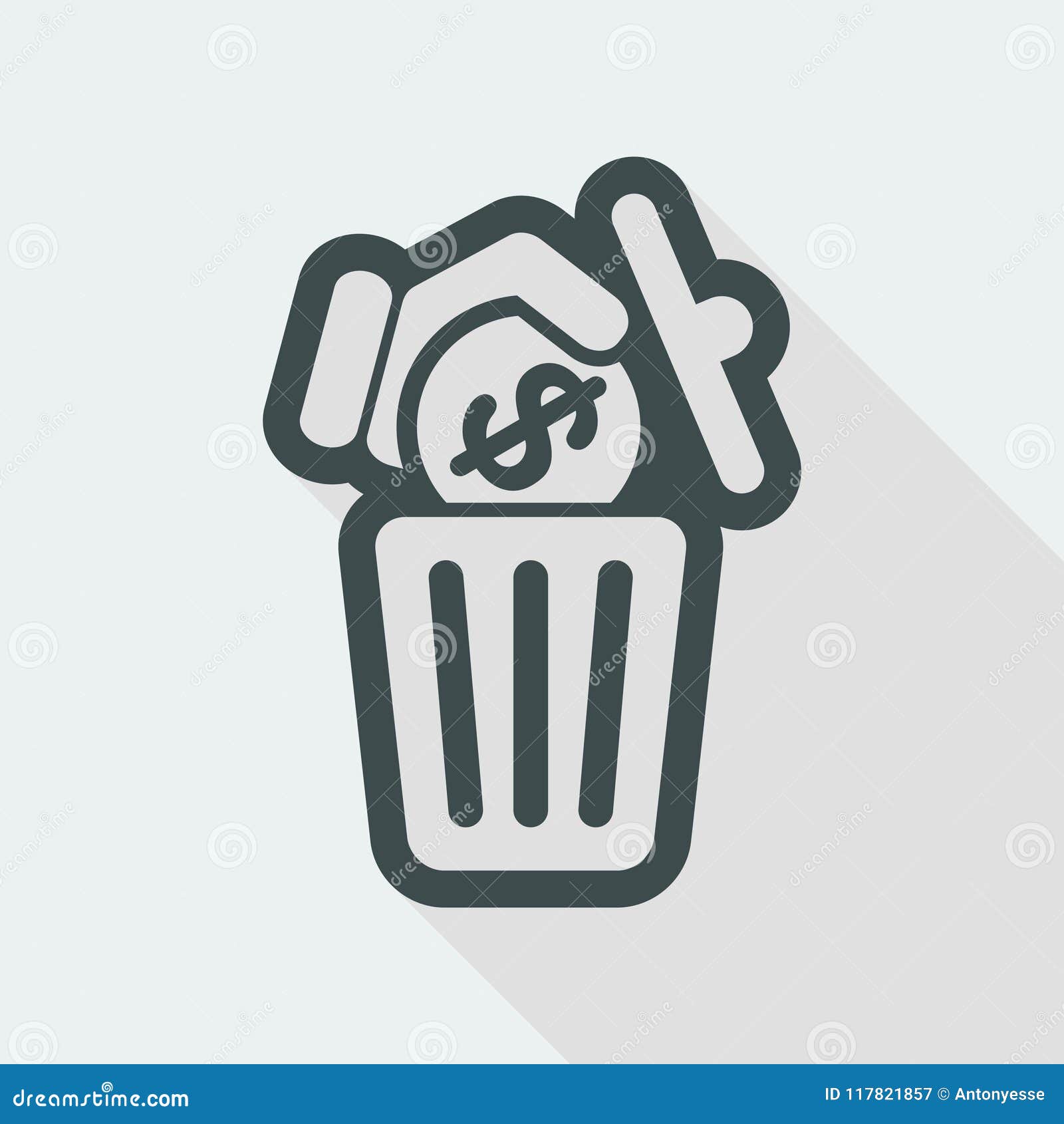 Waste of money stock vector. Illustration of ecology - 117821857