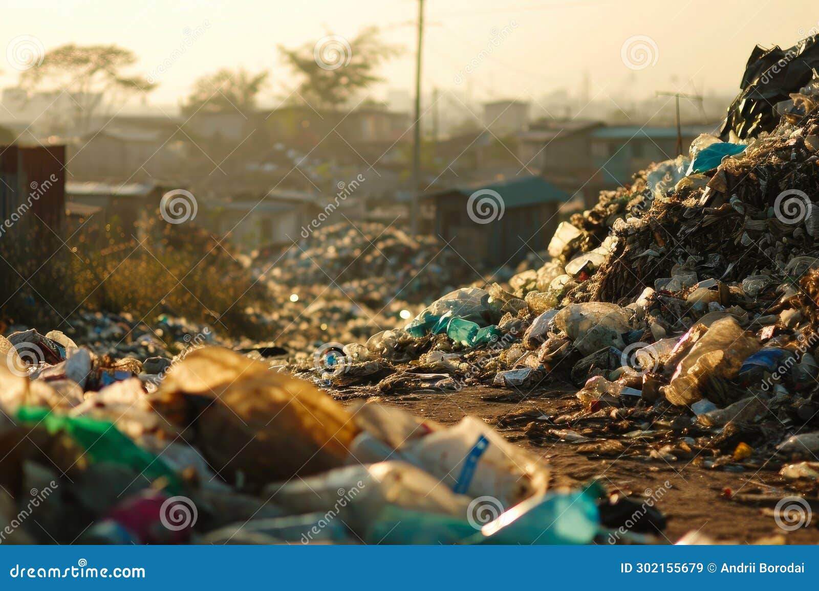 Waste Mountains: Unveiling Nature S Cry for Help. Stock Illustration ...