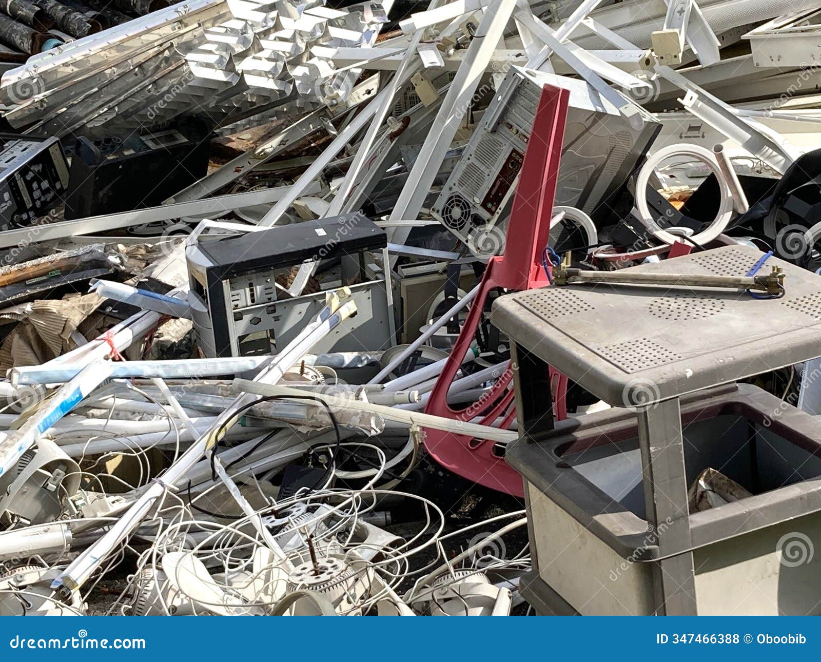 Waste from Office Building Renovation Stock Photo - Image of closeup ...