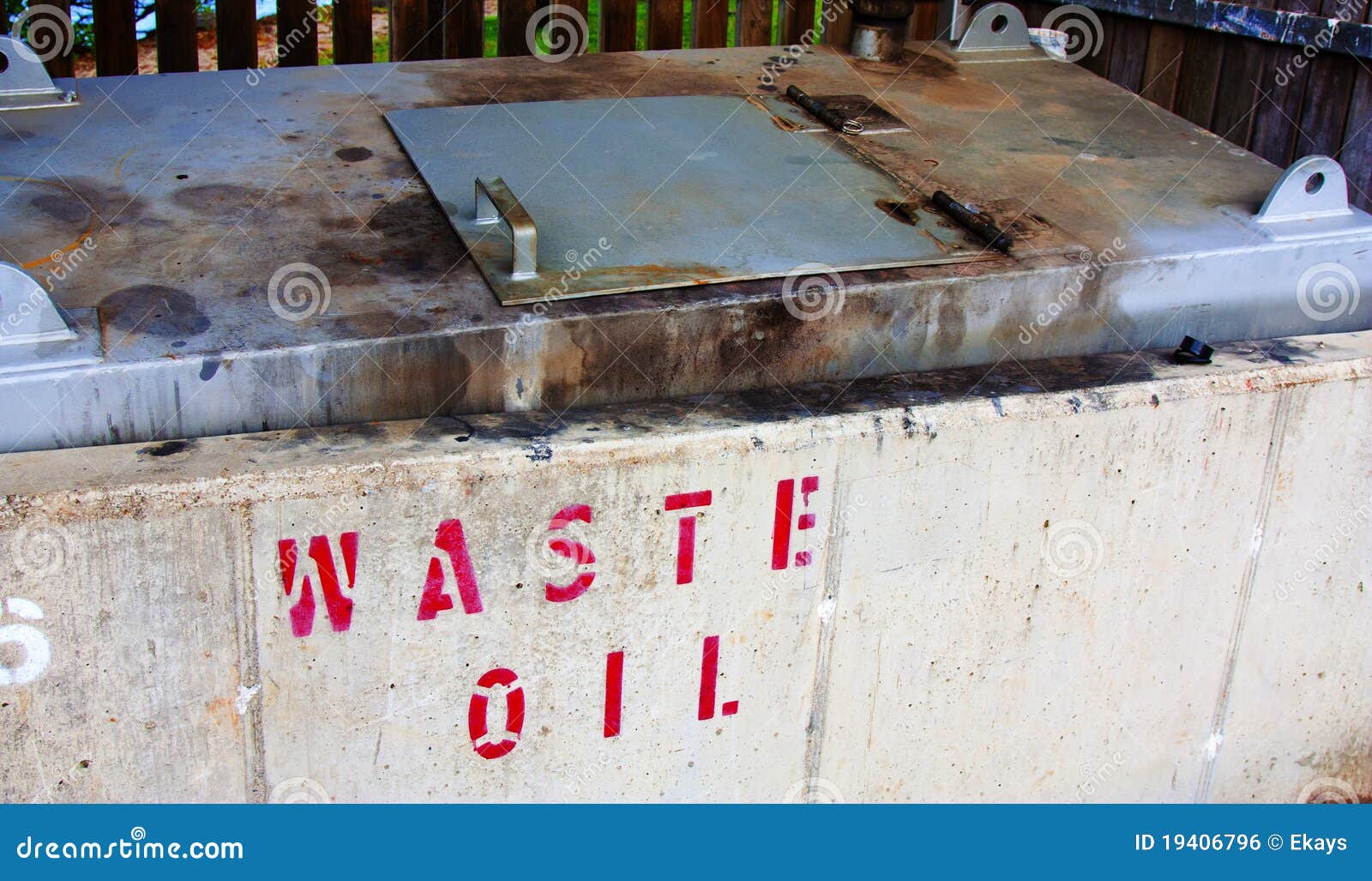 Container for Dumping of Waste Oil Stock Photo - Image of chemical ...