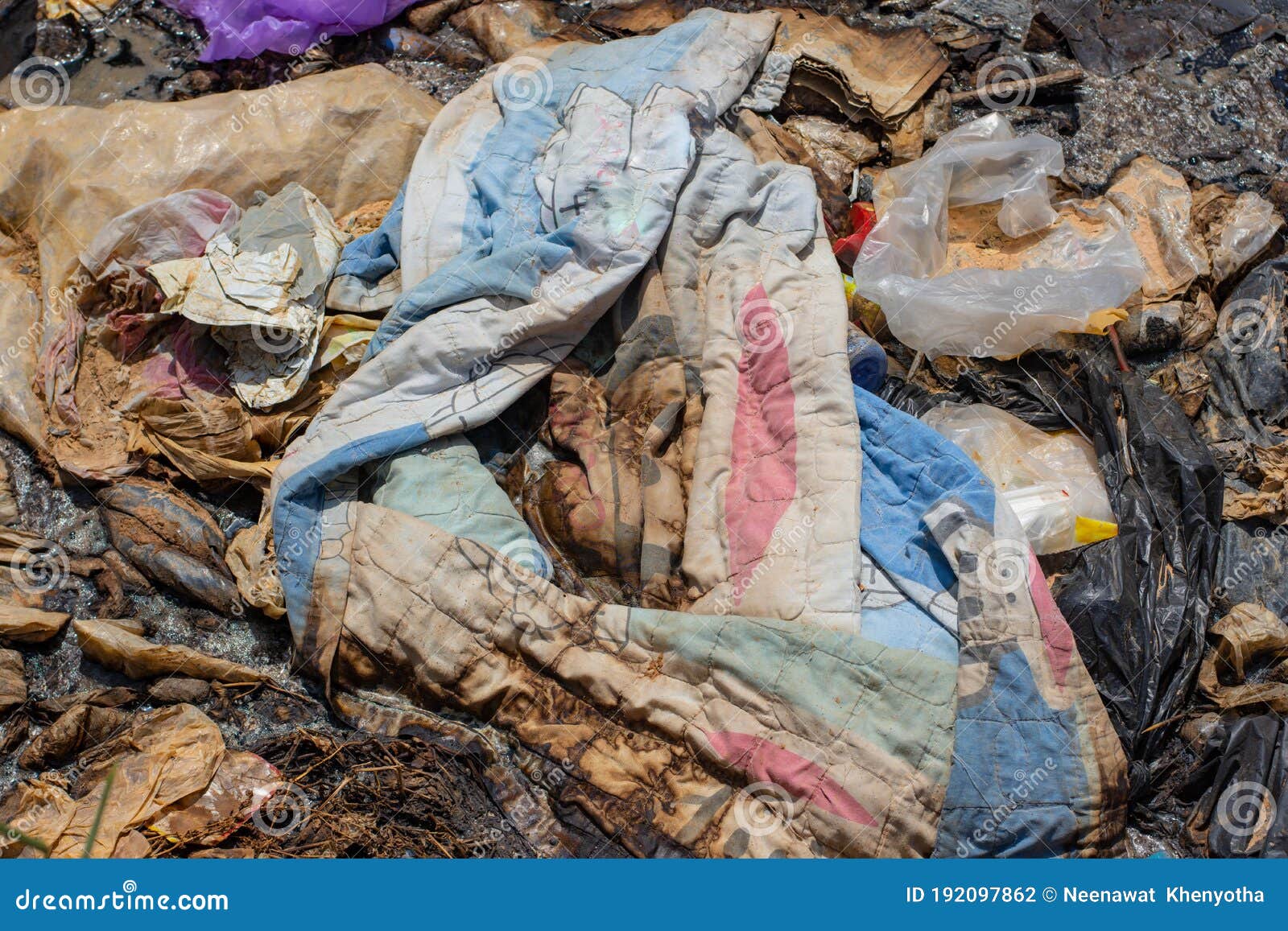 Waste from Old Fabrics and Hard-to-digest Plastics Stock Photo - Image ...