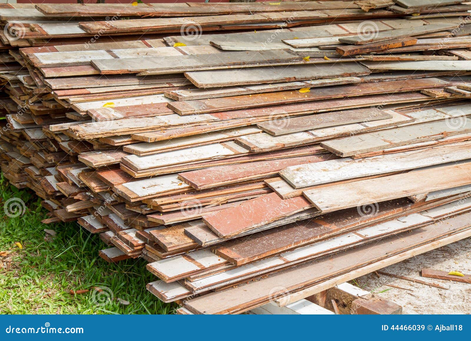 Waste Old Wood Recycle Stack for Background Stock Image - Image of ...