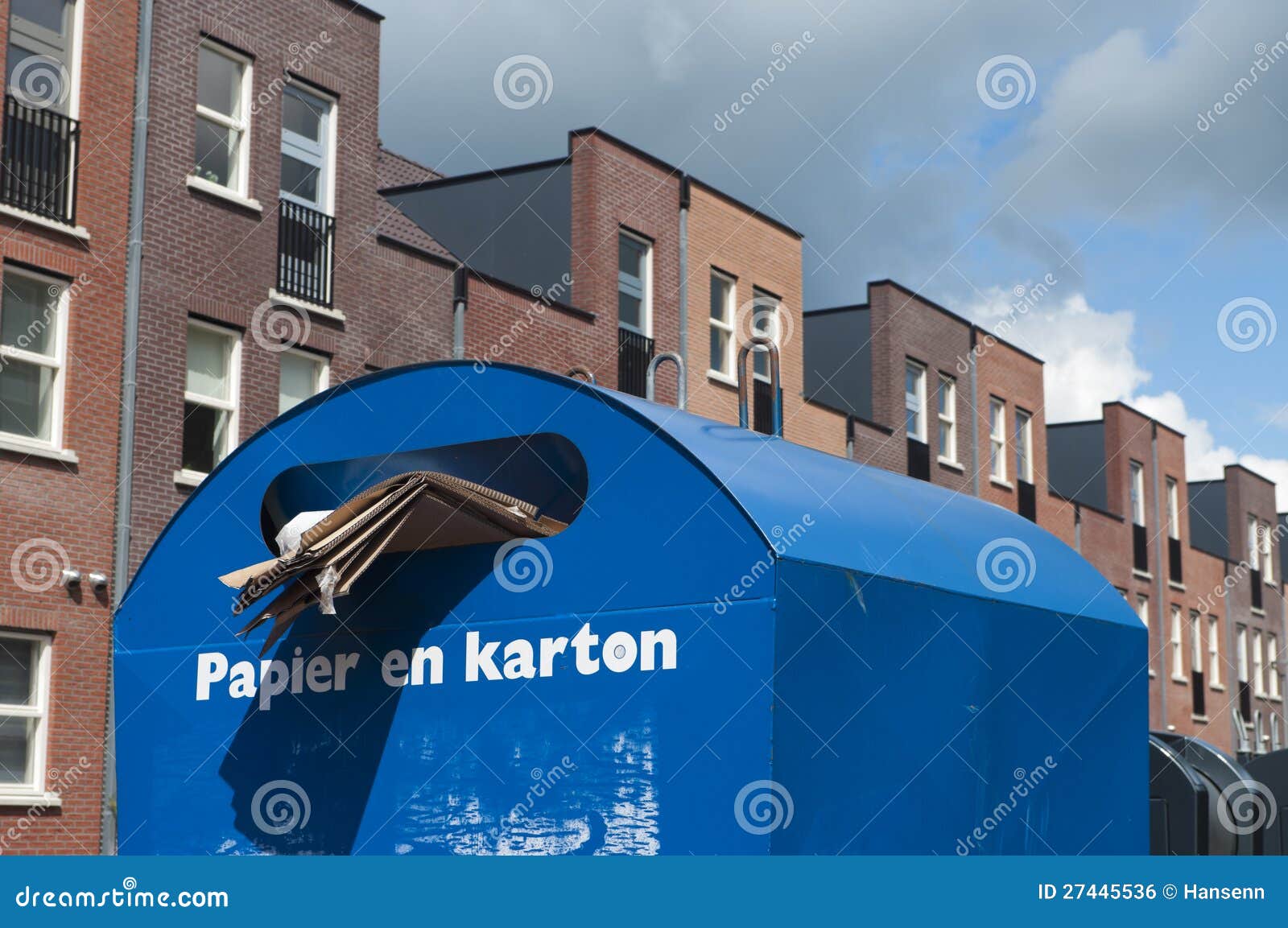 Waste paper container stock photo. Image of ecology, container - 27445536
