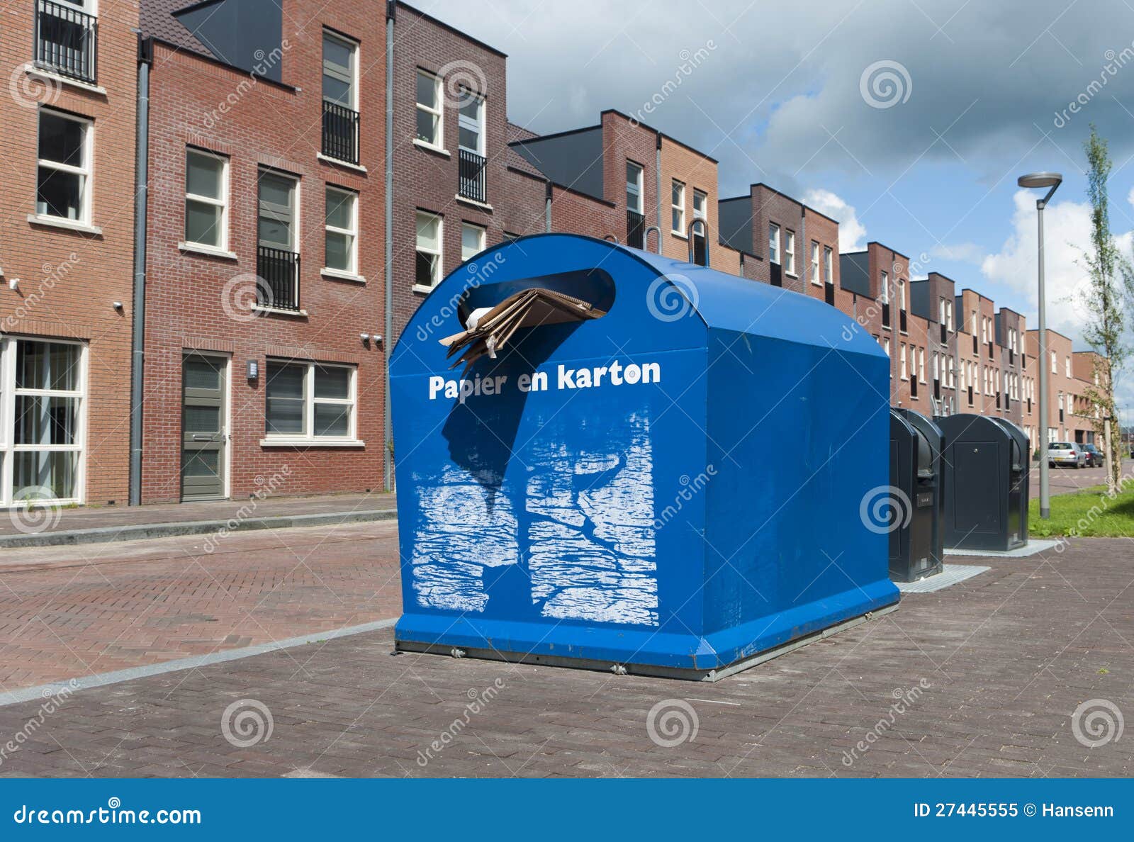 Waste paper container stock image. Image of disposal - 27445555