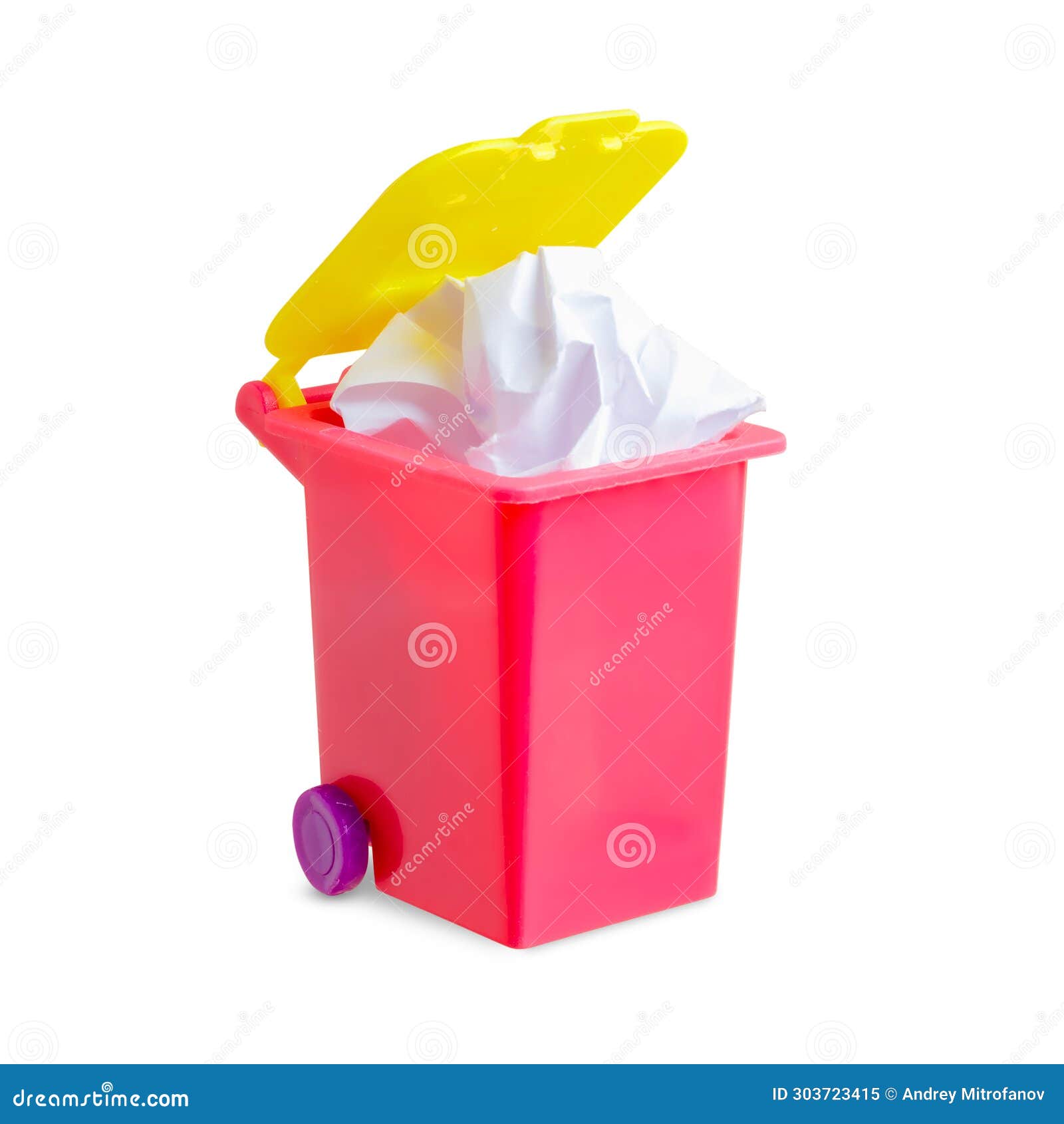 Waste Paper in a Dumpster. the Concept of Garbage Separation. Isolated ...