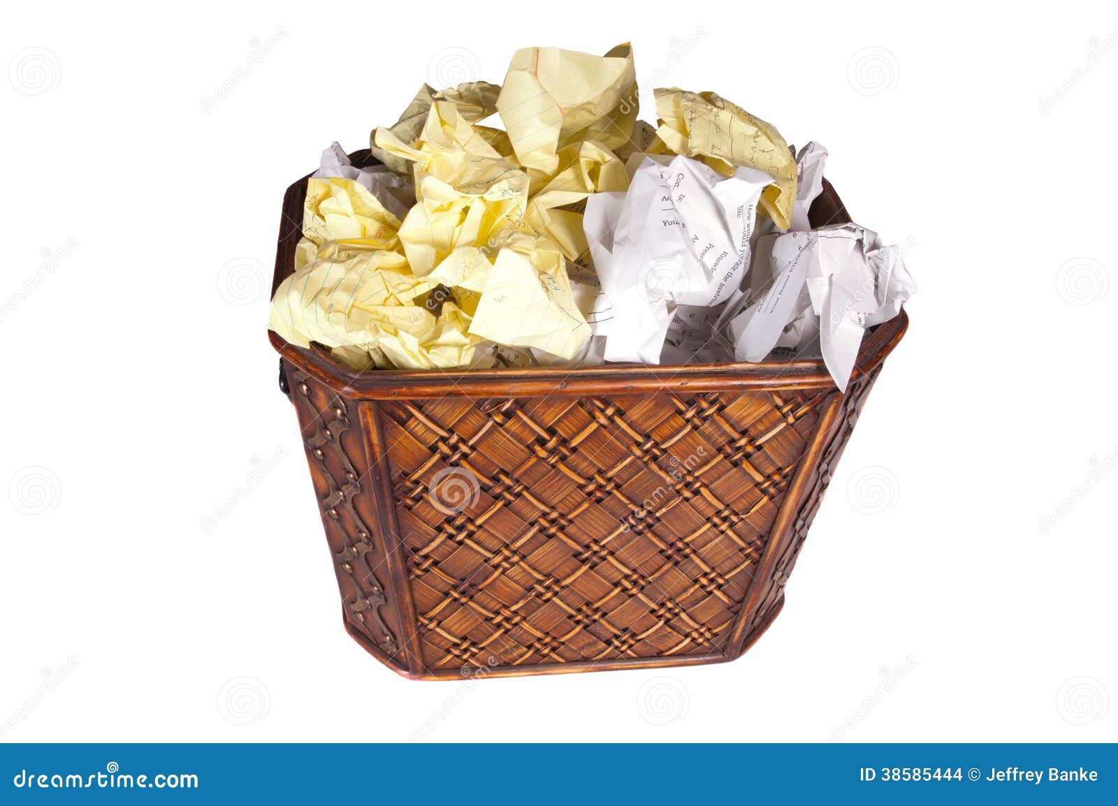 Waste paper stock photo. Image of document, basket, full - 38585444