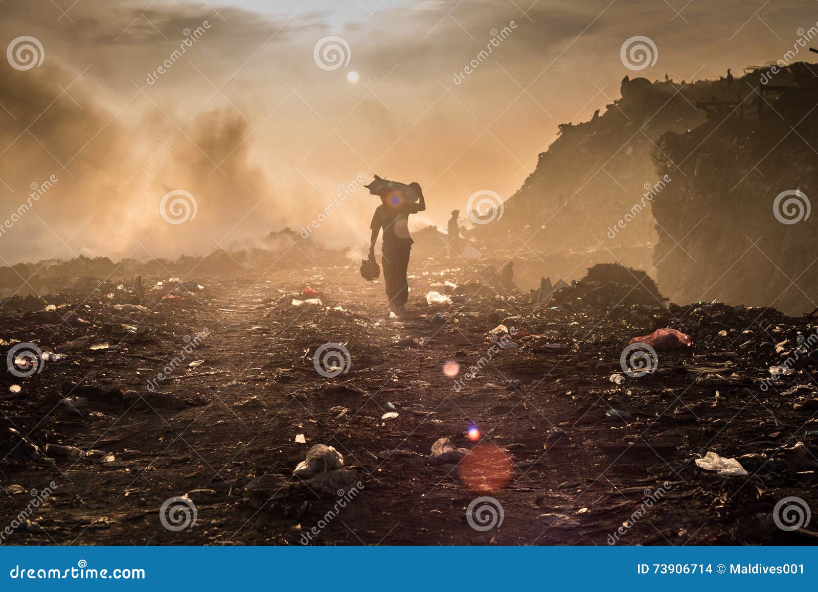 A waste picker editorial stock image. Image of recyclables - 73906714