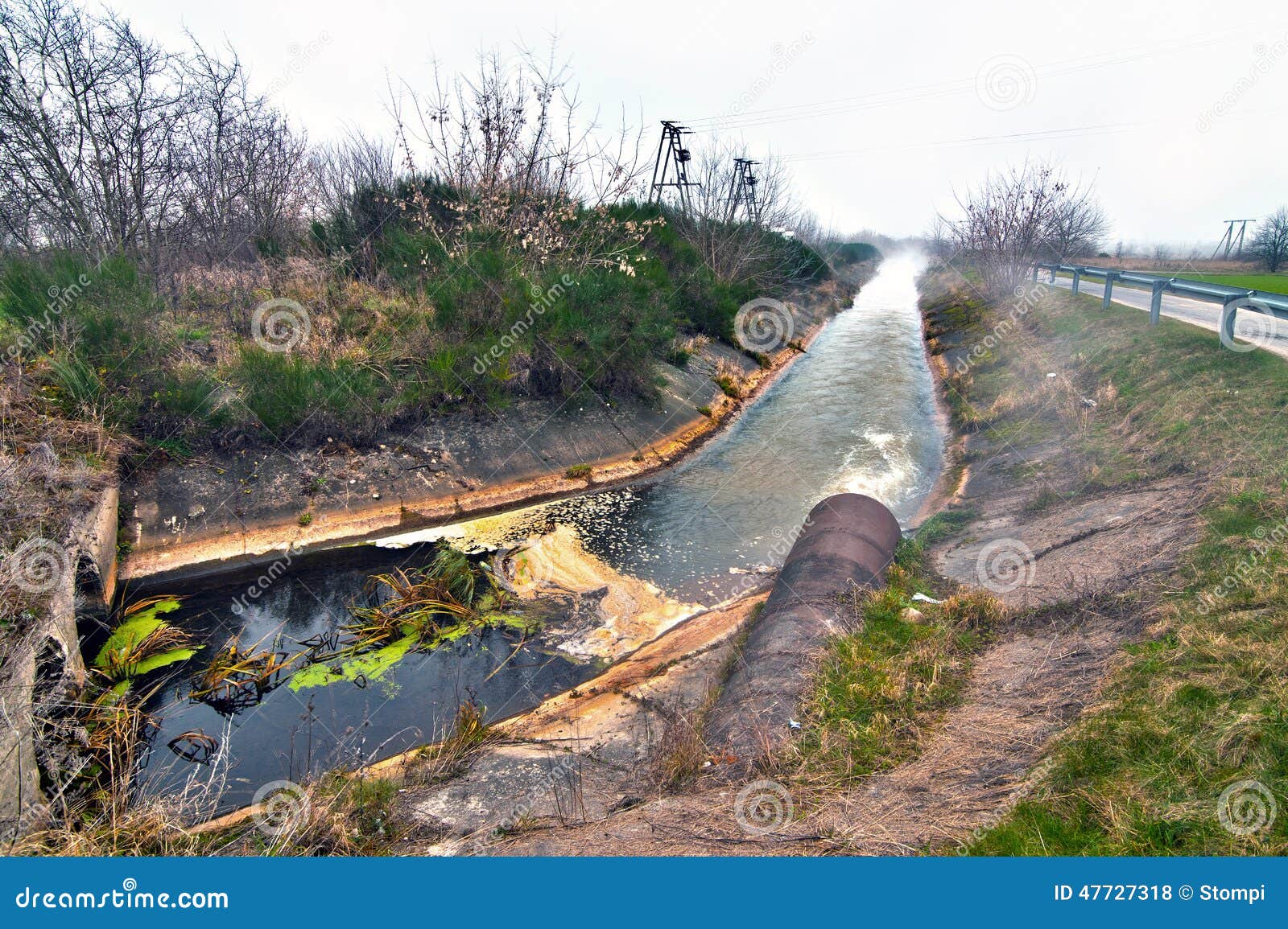 Waste pipe stock photo. Image of green, ecology, environment - 47727318