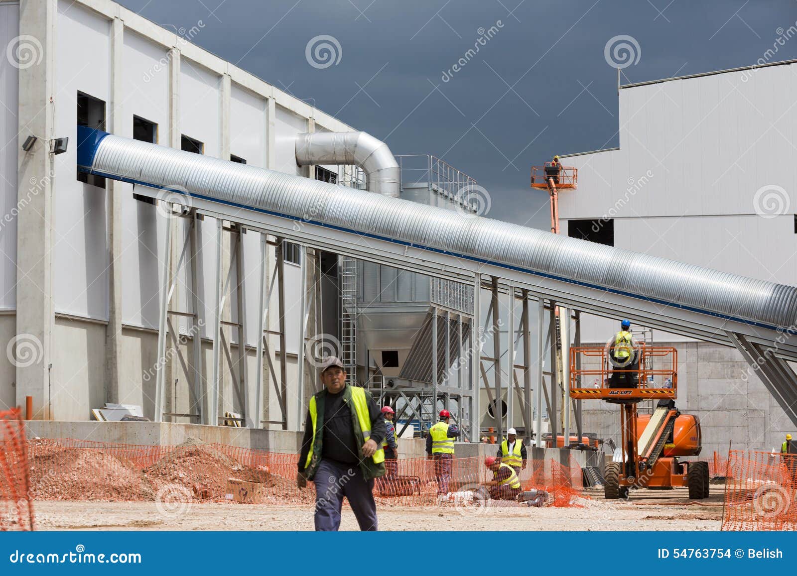 Waste Plant Outside Process Workers Editorial Stock Image - Image of ...