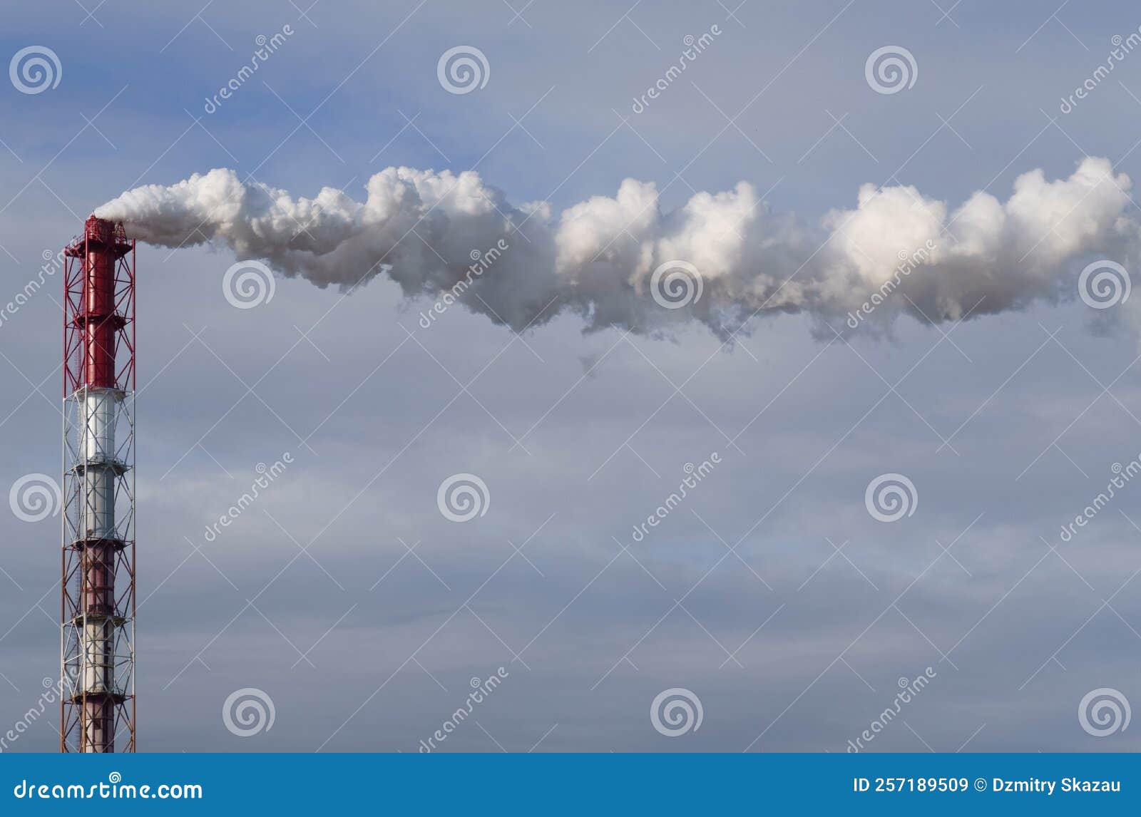 Waste Pollution from a Chemical Plant is Released into the Air. Stock ...