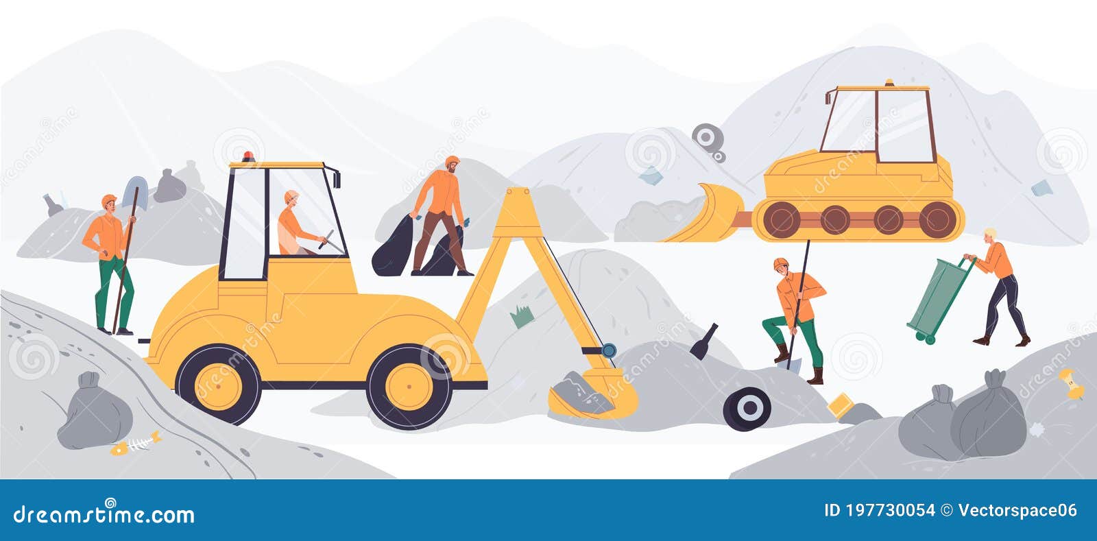 A Modern Landfill With Segregated Waste Disposal Zones. Stock Image ...