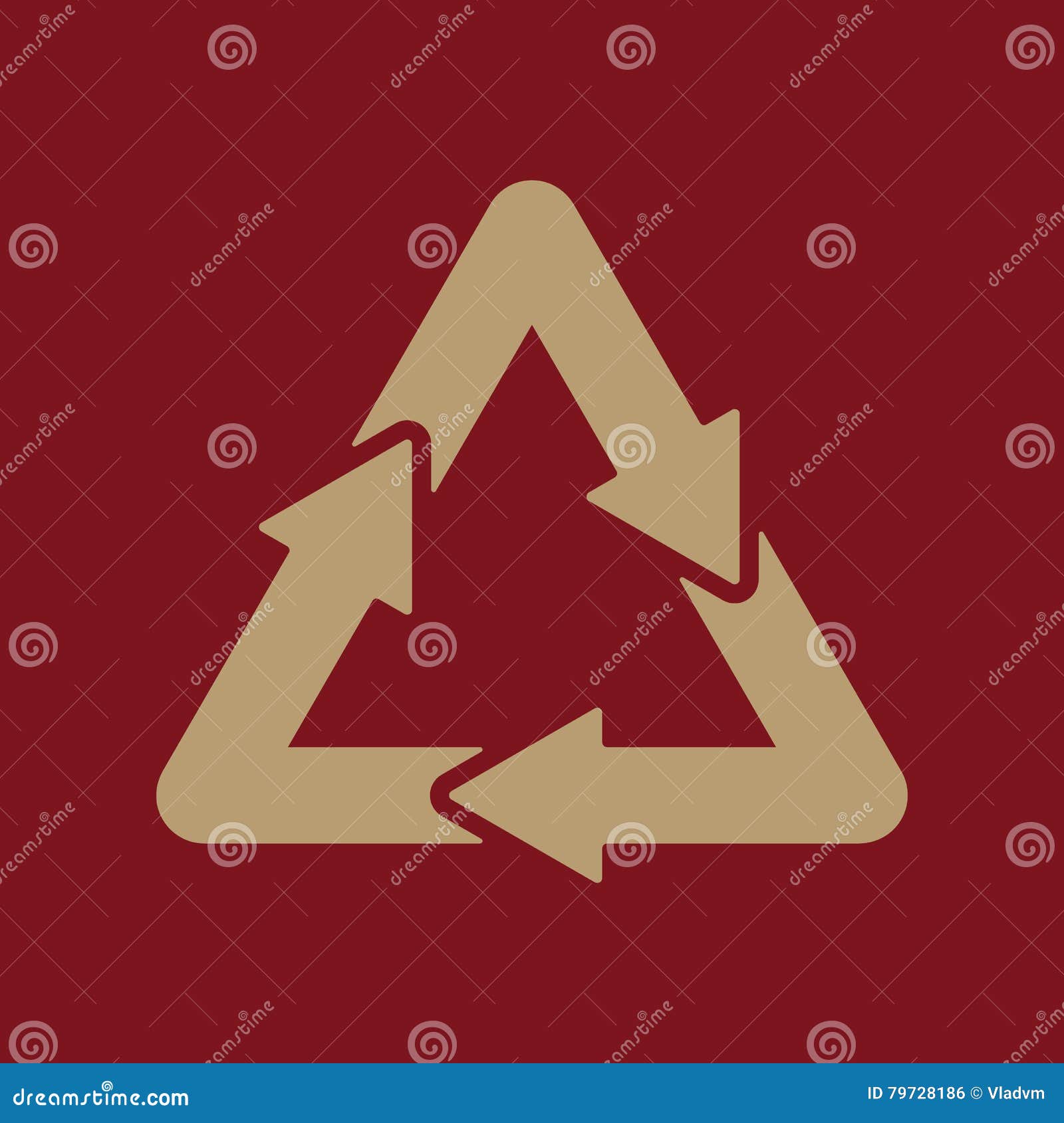 The Waste Processing Icon. Bio Symbol Stock Vector - Illustration of ...