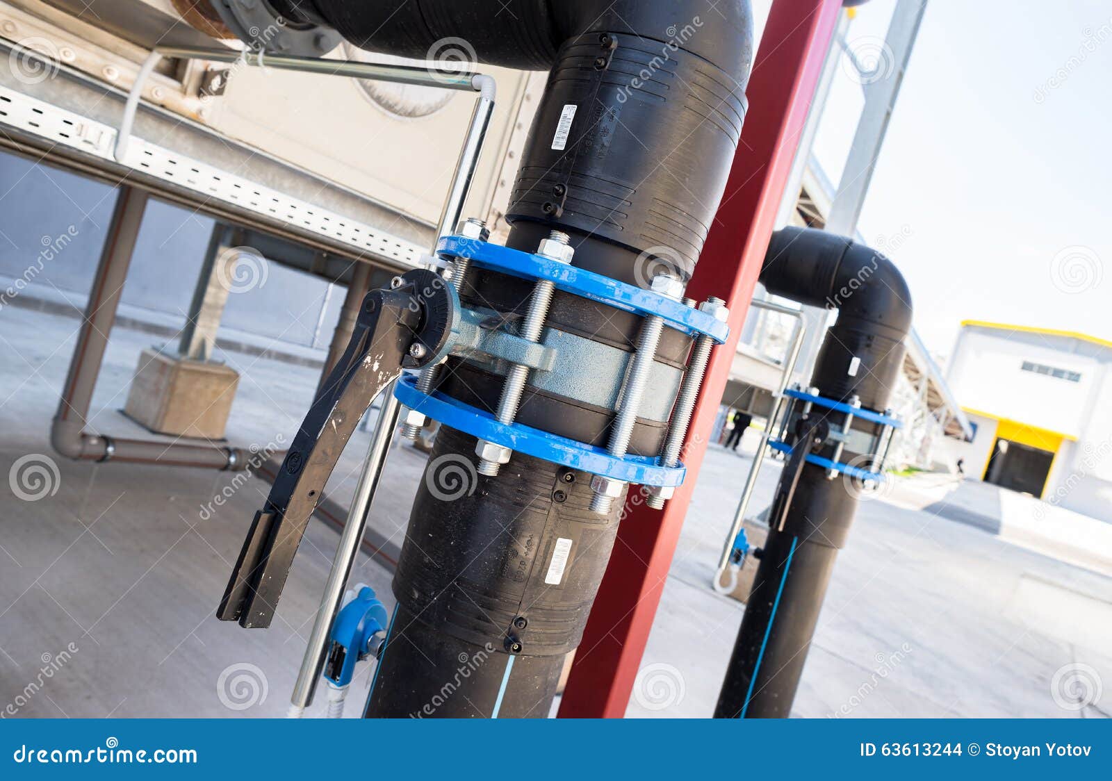 Waste Processing Pipeline System with Turbine Editorial Stock Image ...
