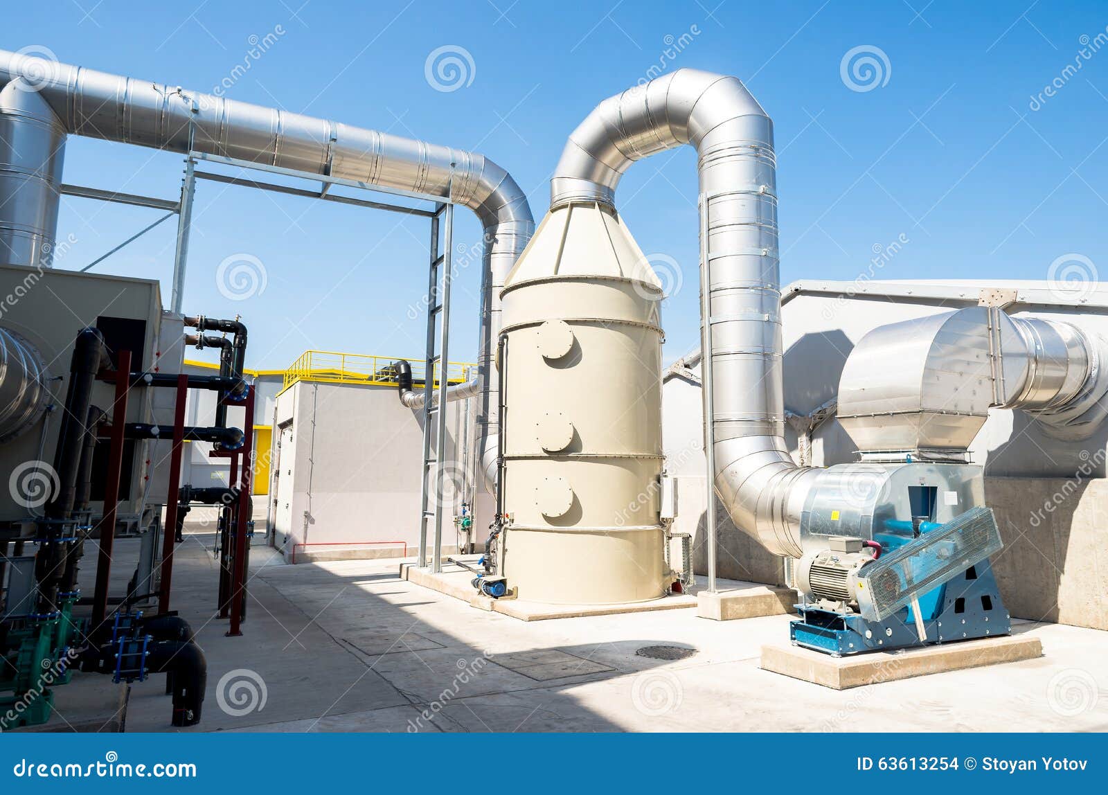 Waste Processing Pipeline System with Turbine Editorial Stock Image ...