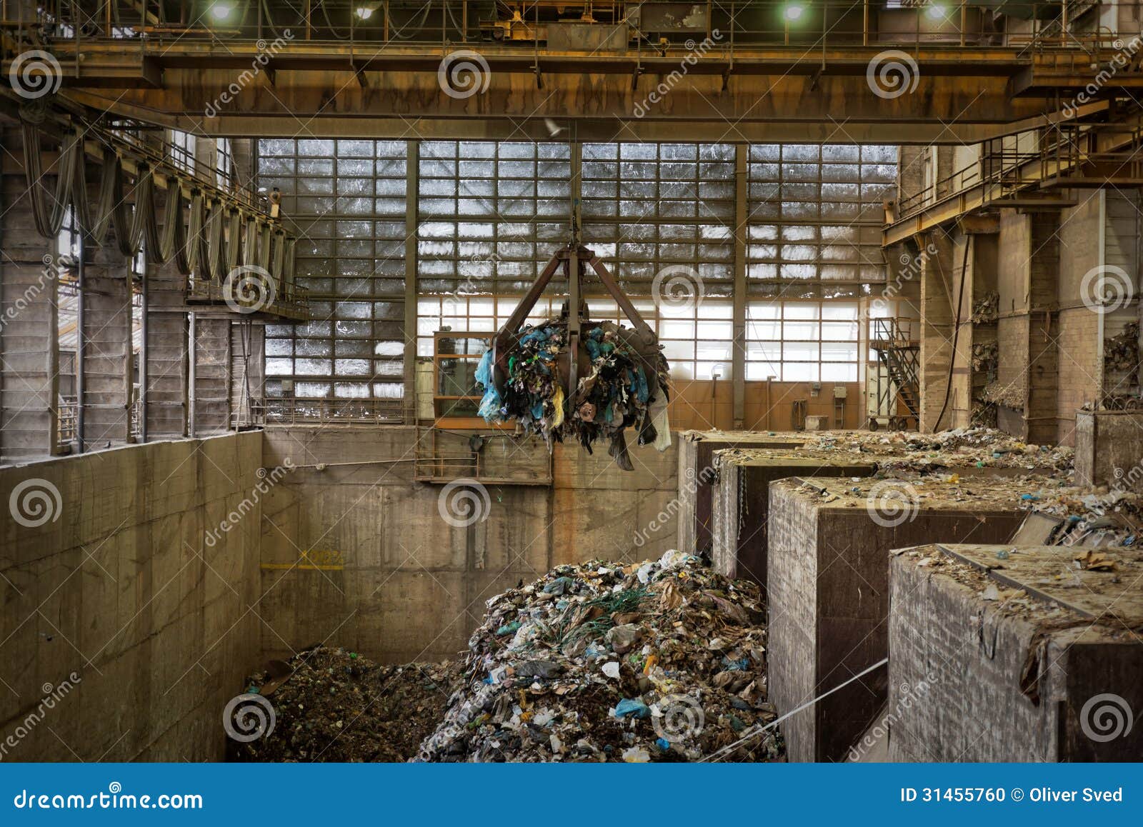 Waste Processing Plant. Technological Process. Recycling And Storage Of ...