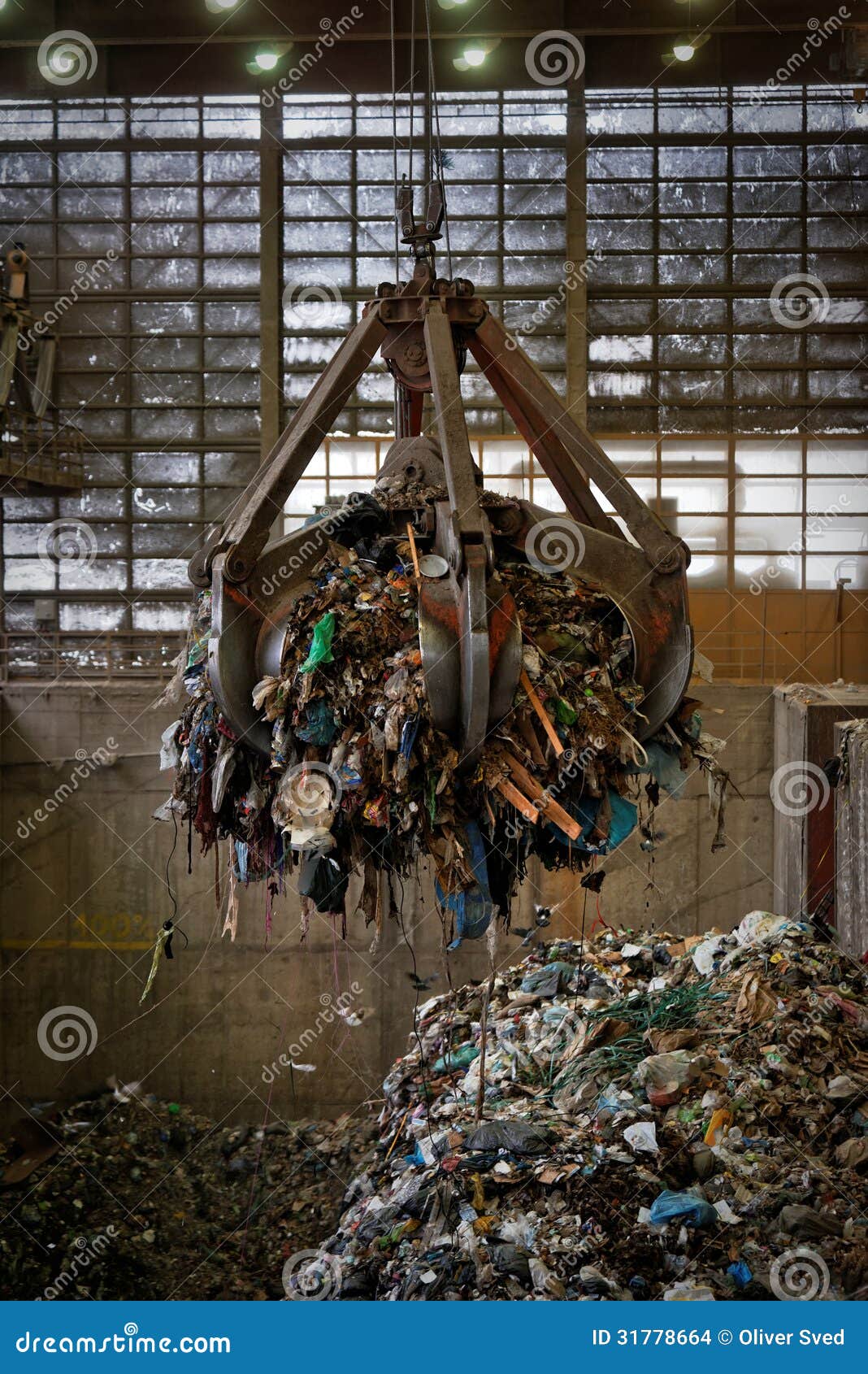 Waste Processing Plant. Technological Process. Recycling And Storage Of ...