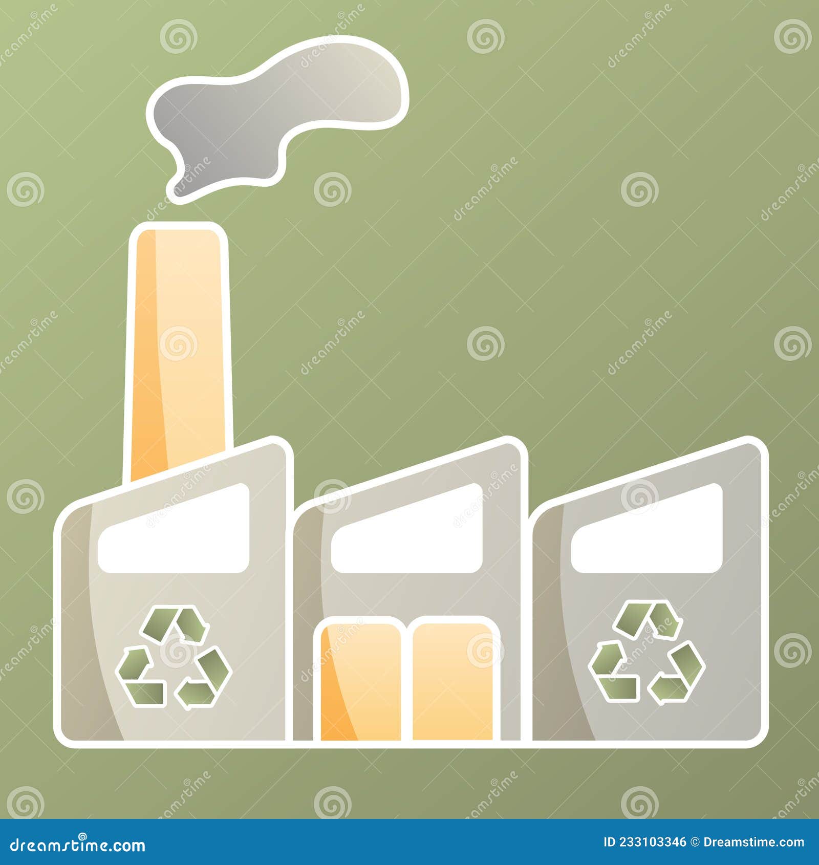 Waste Processing Plant. Recycling and Storage of Waste. Isolated Vector ...