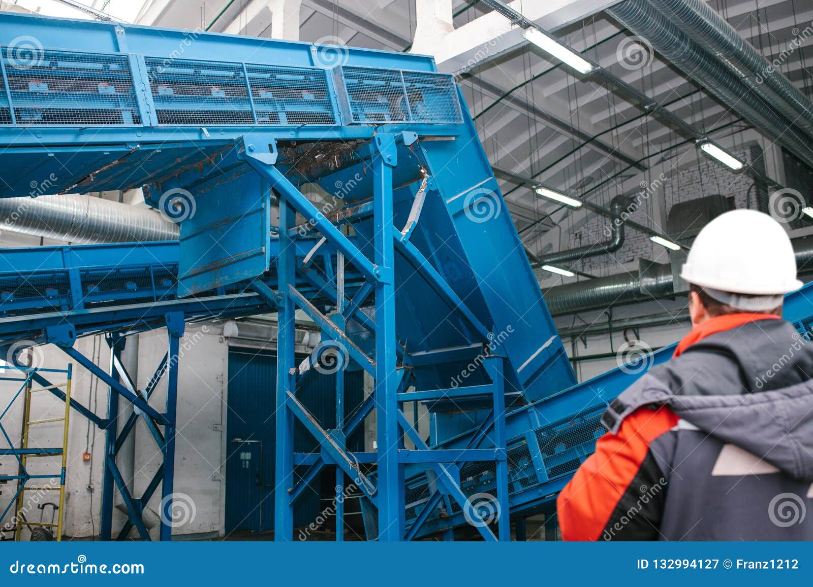 Waste processing plant. stock image. Image of deliverance - 132994127
