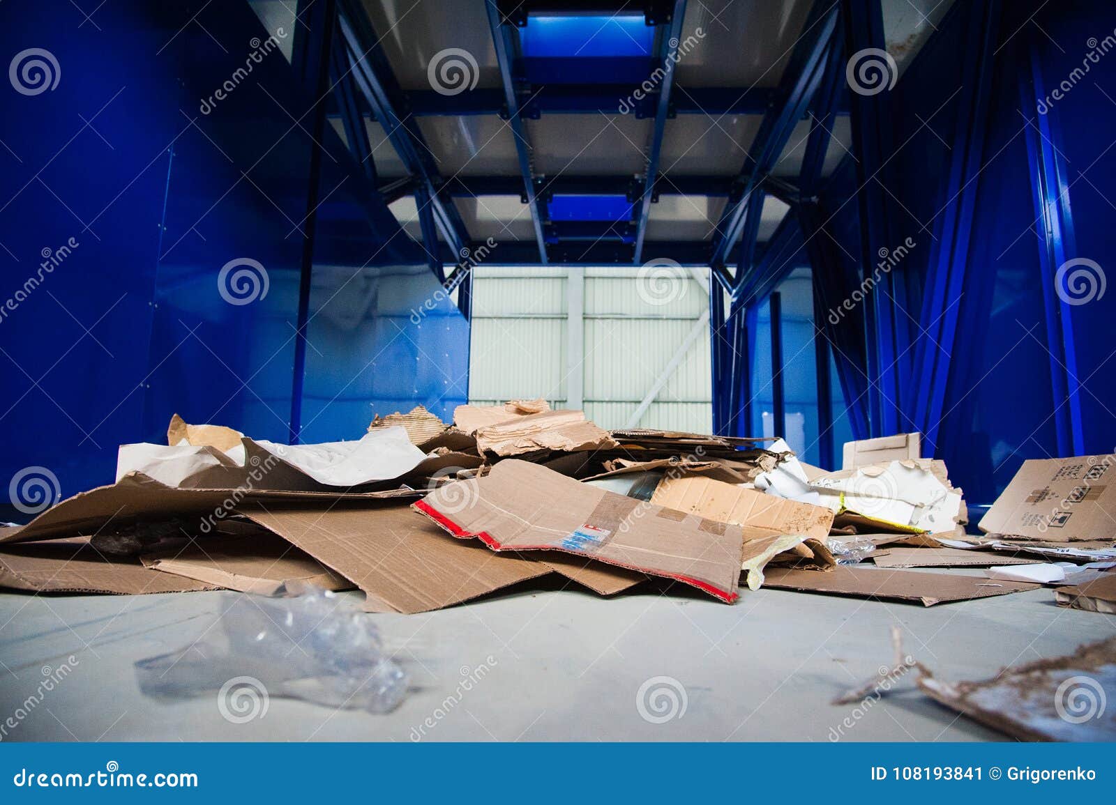 Waste recycling factory stock image. Image of trash - 108193841