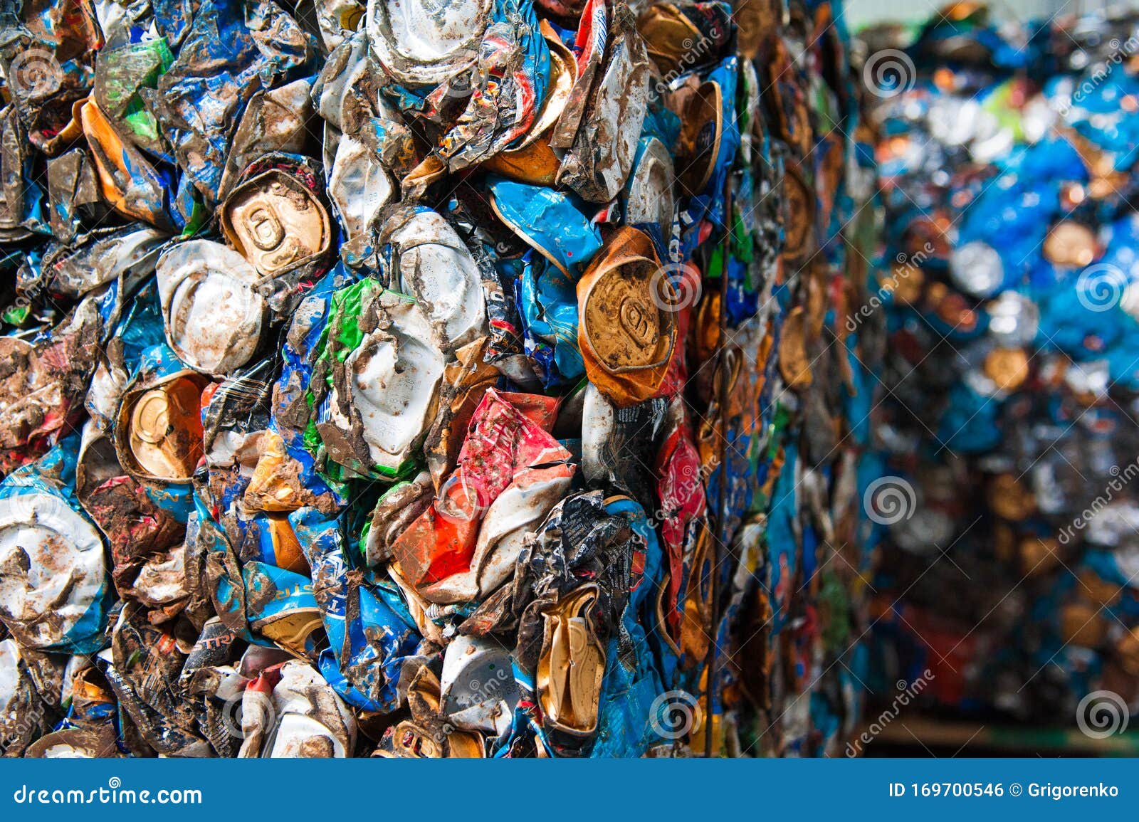 Waste recycling factory stock photo. Image of manufacturing - 169700546