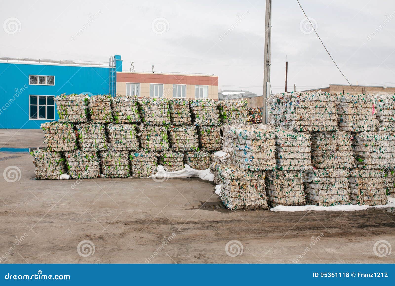 Waste Processing Plant. Technological Process. Recycling and Storage of ...