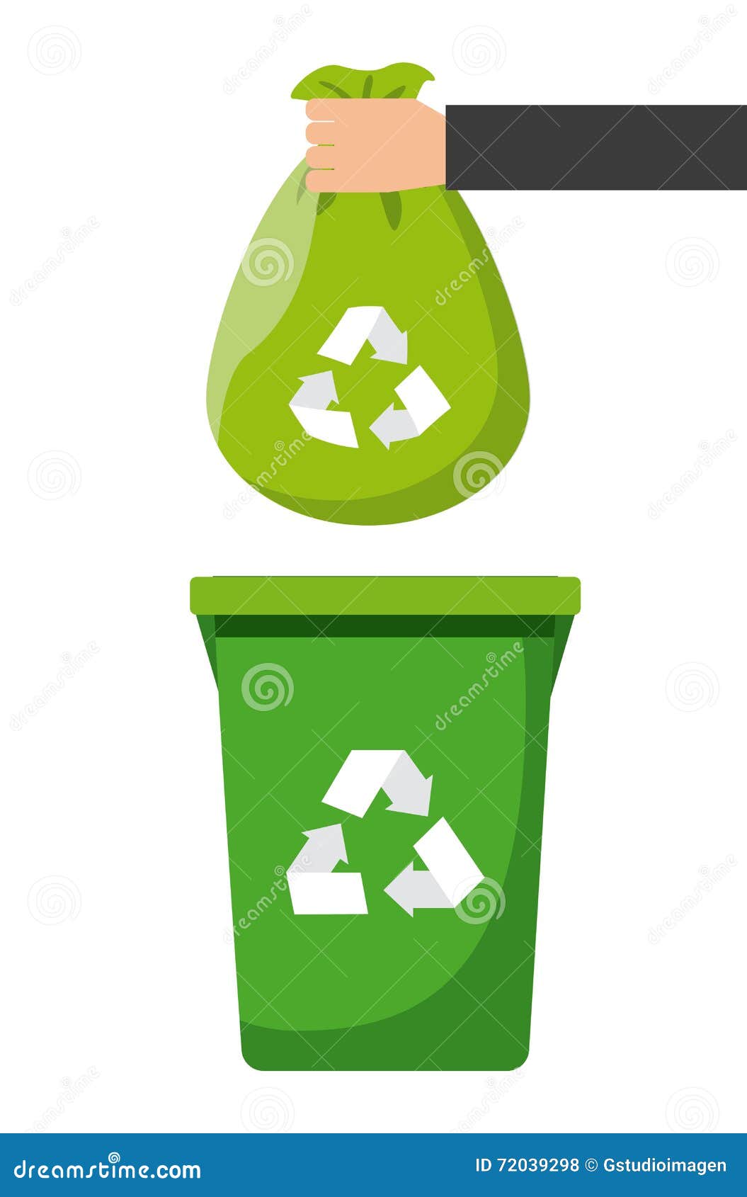 Waste recycling design stock illustration. Illustration of background ...