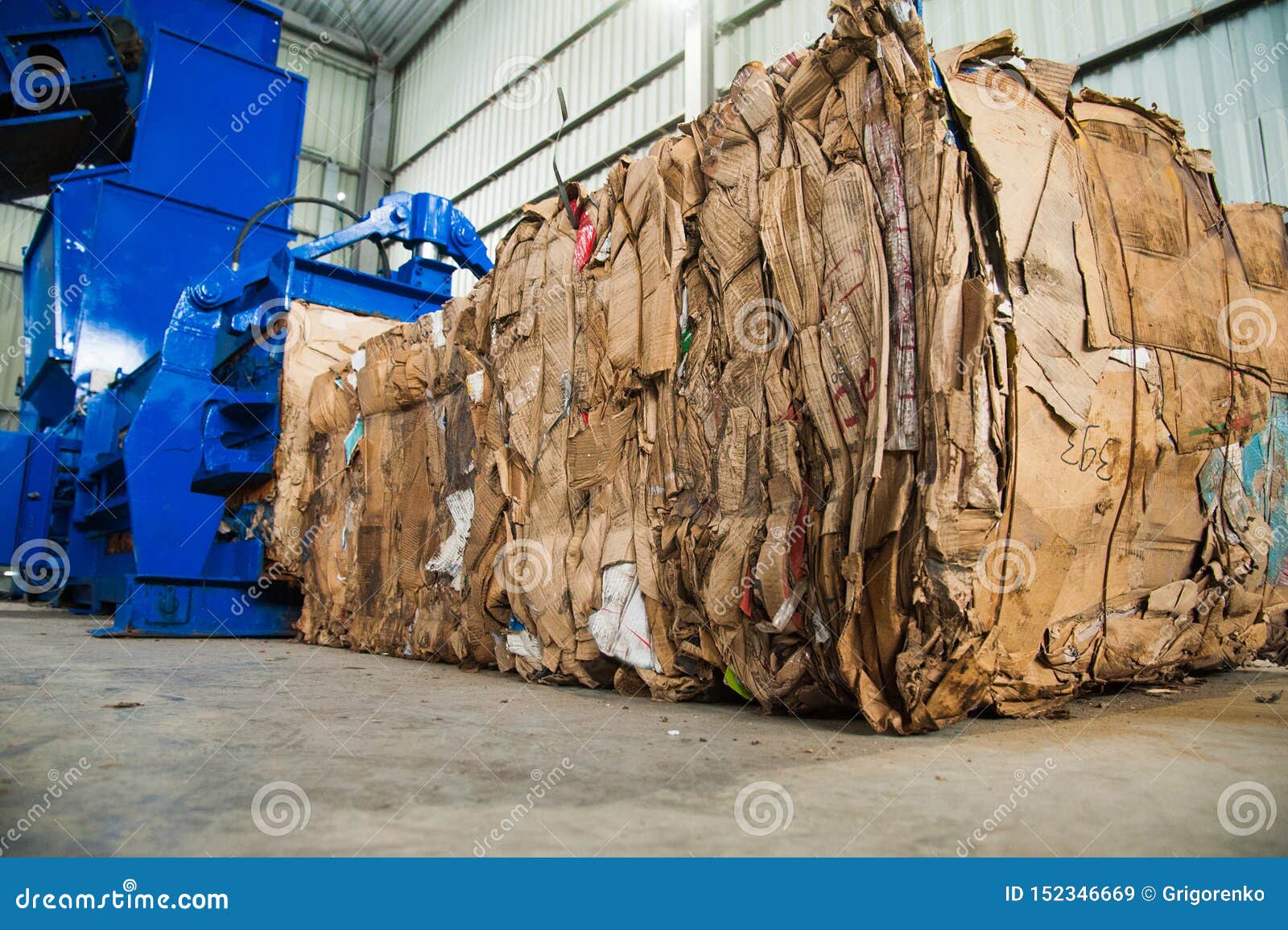 Waste recycling factory stock image. Image of rubbish - 152346669