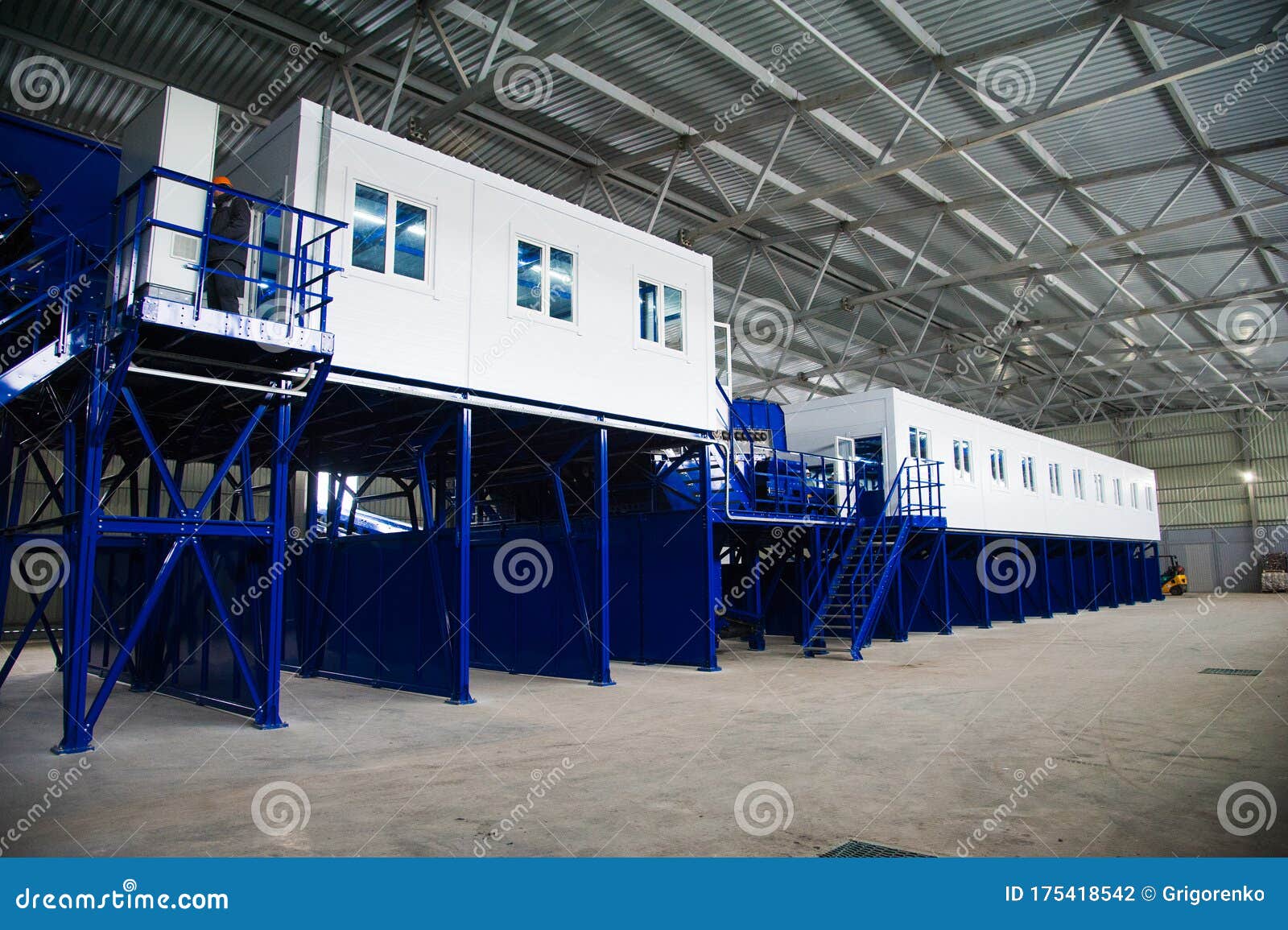 Waste recycling factory stock photo. Image of process - 175418542