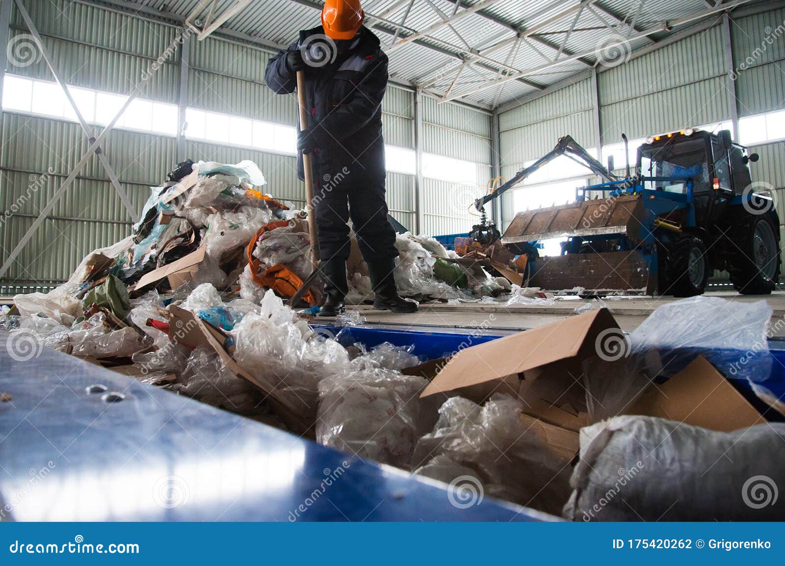 Waste recycling factory editorial photography. Image of paper - 175420262