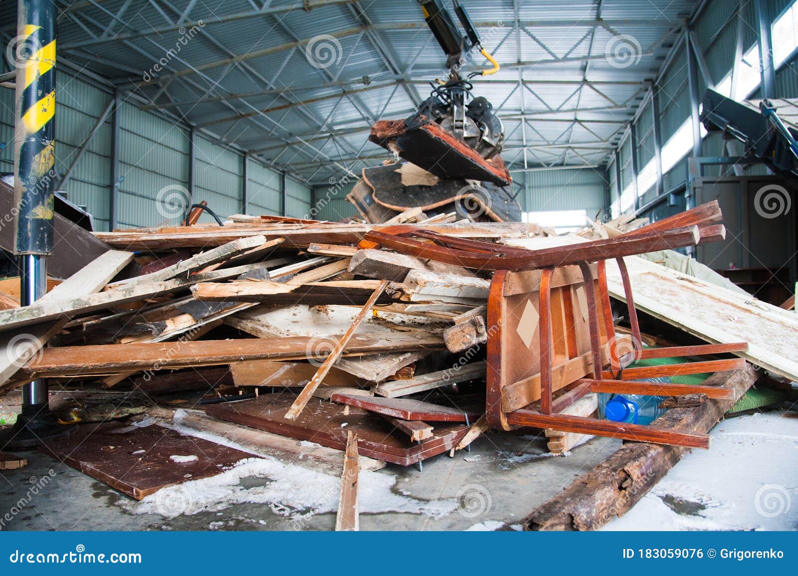 Waste recycling factory stock photo. Image of industry - 183059076
