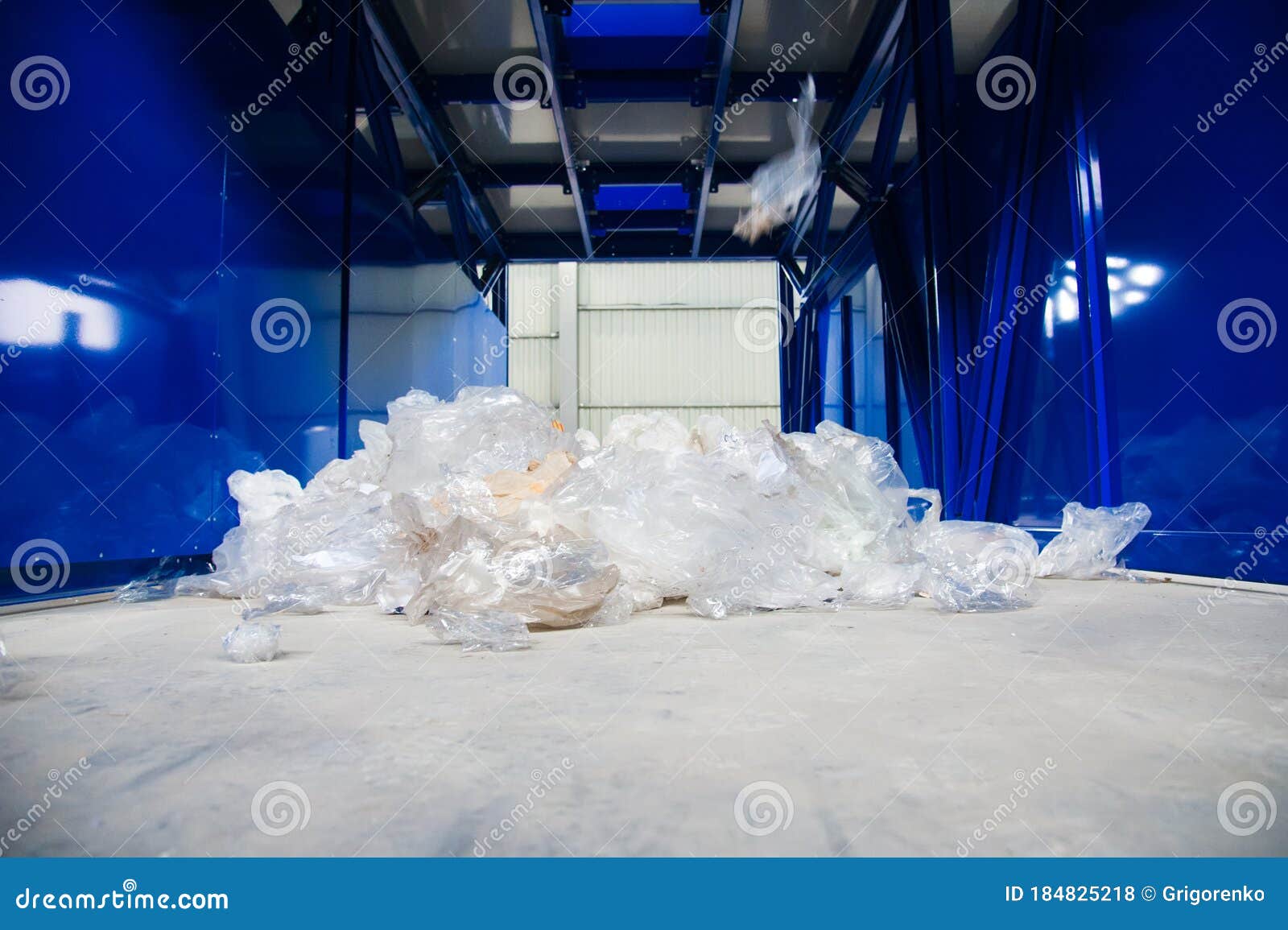 Waste recycling factory stock photo. Image of processing - 184825218