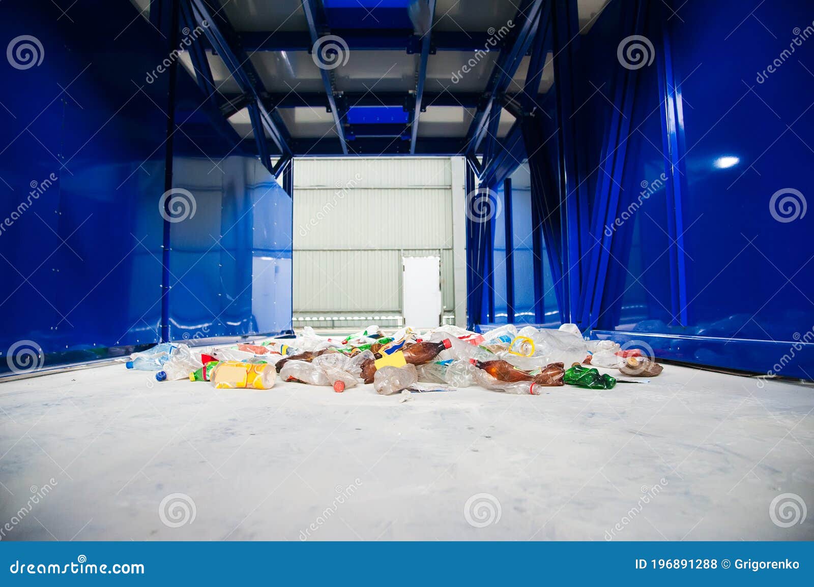 Waste recycling factory stock photo. Image of rubbish - 196891288