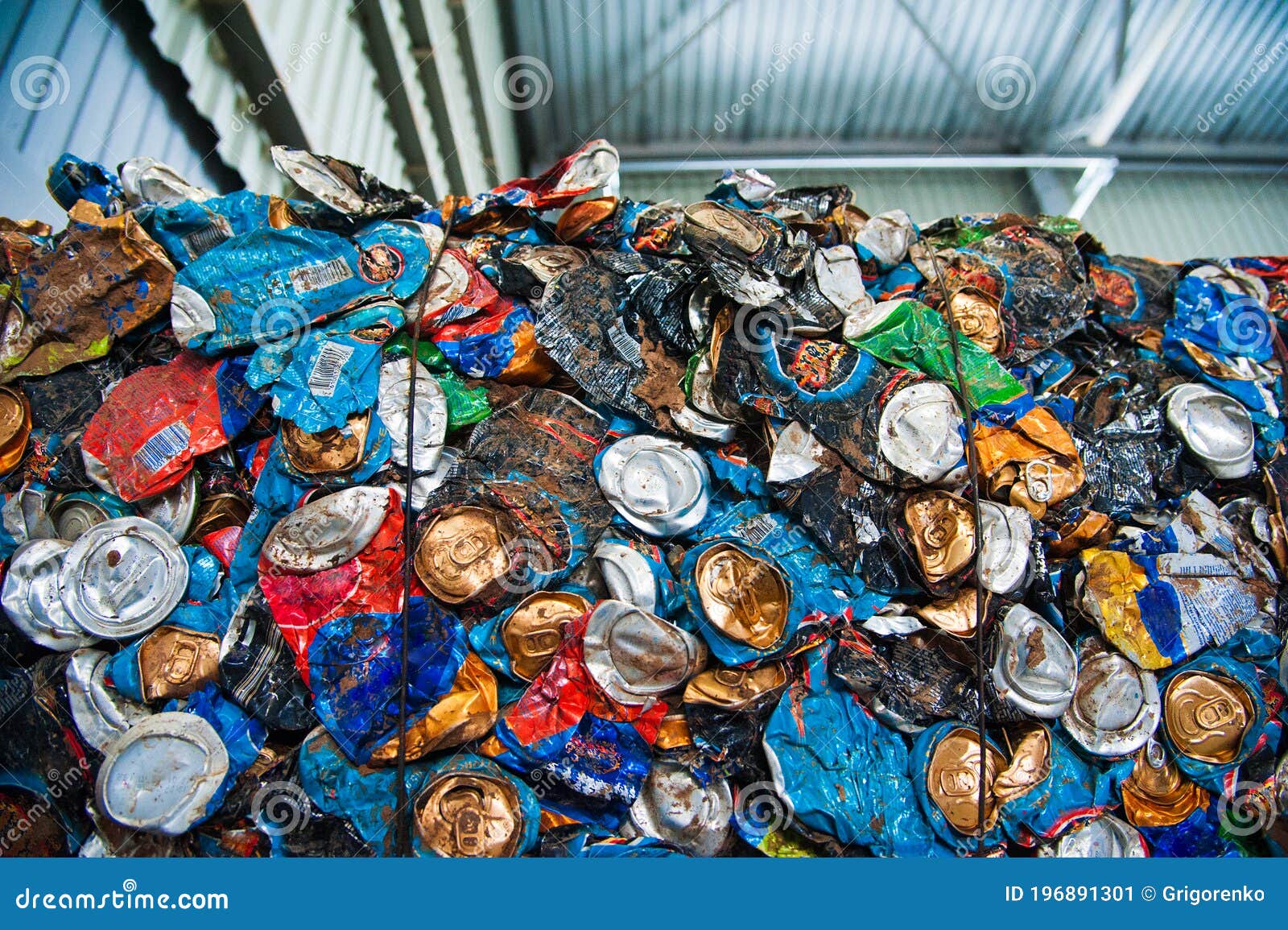 Waste recycling factory stock image. Image of waste - 196891301