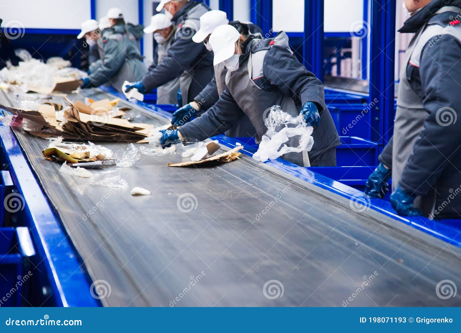Waste recycling factory stock image. Image of manufacturing - 198071193