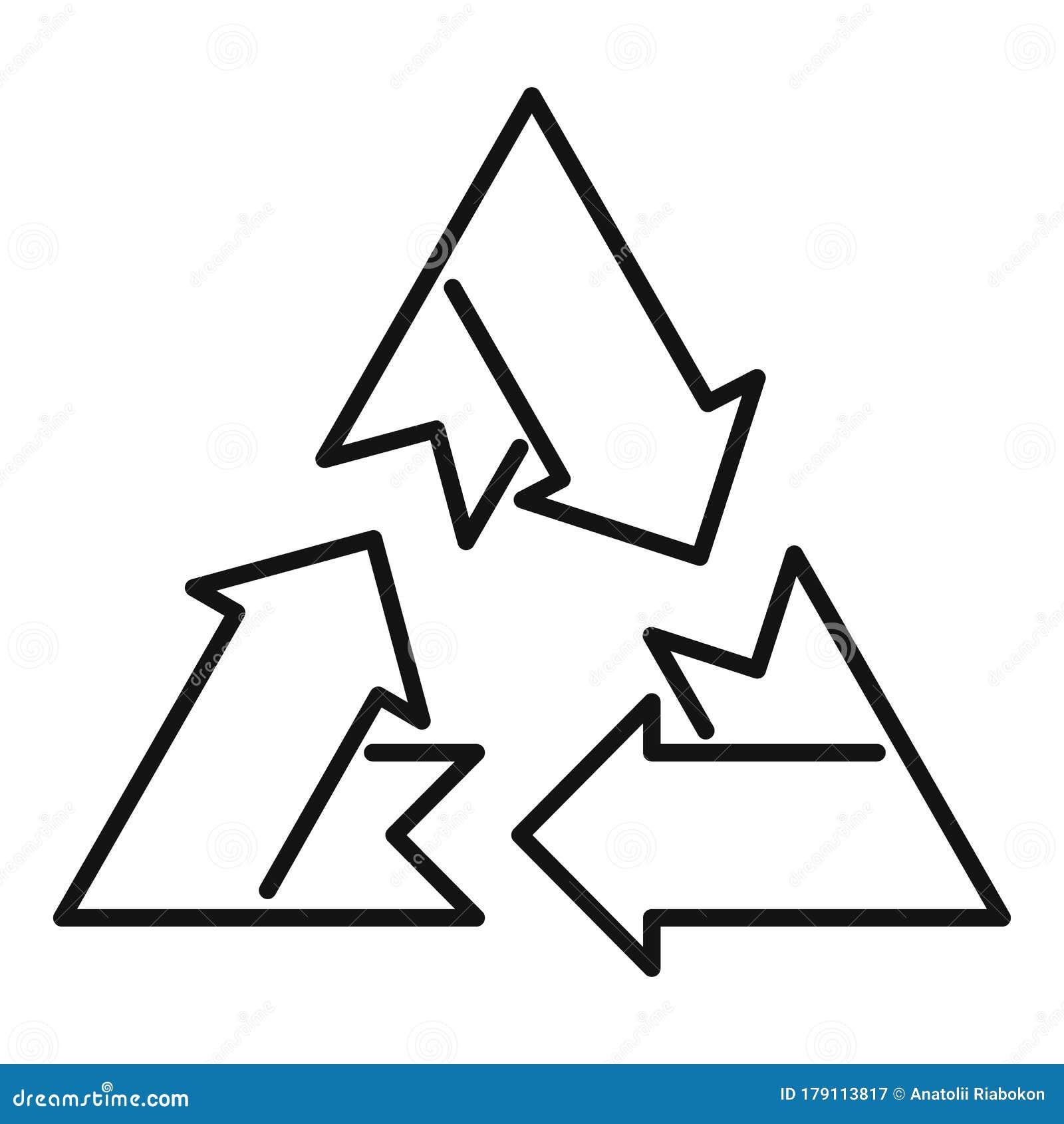 Waste Recycling Icon, Outline Style Stock Vector - Illustration of ...