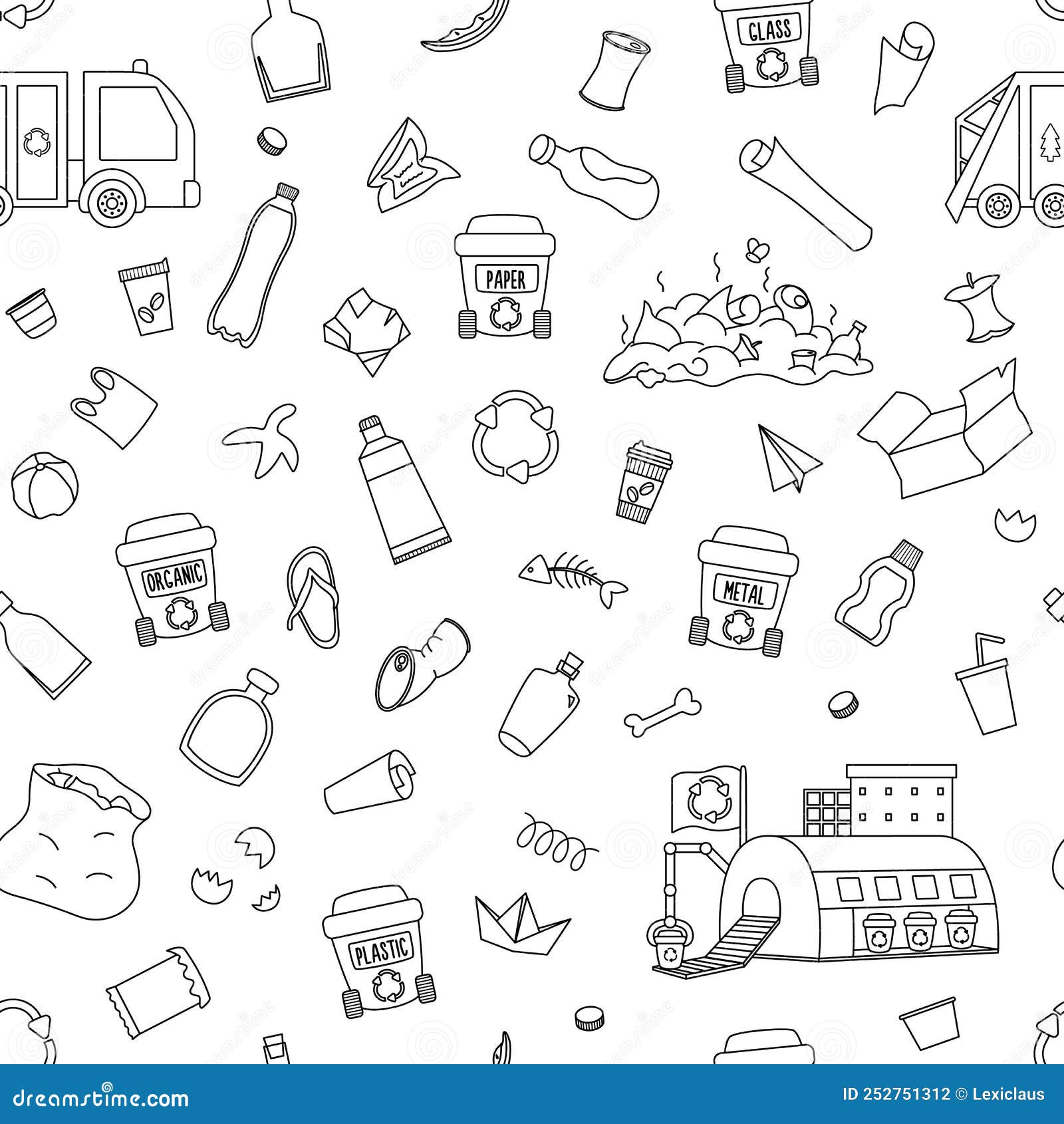 Ecological Coloring Page For Children With Planet. Vector Eco Awareness ...