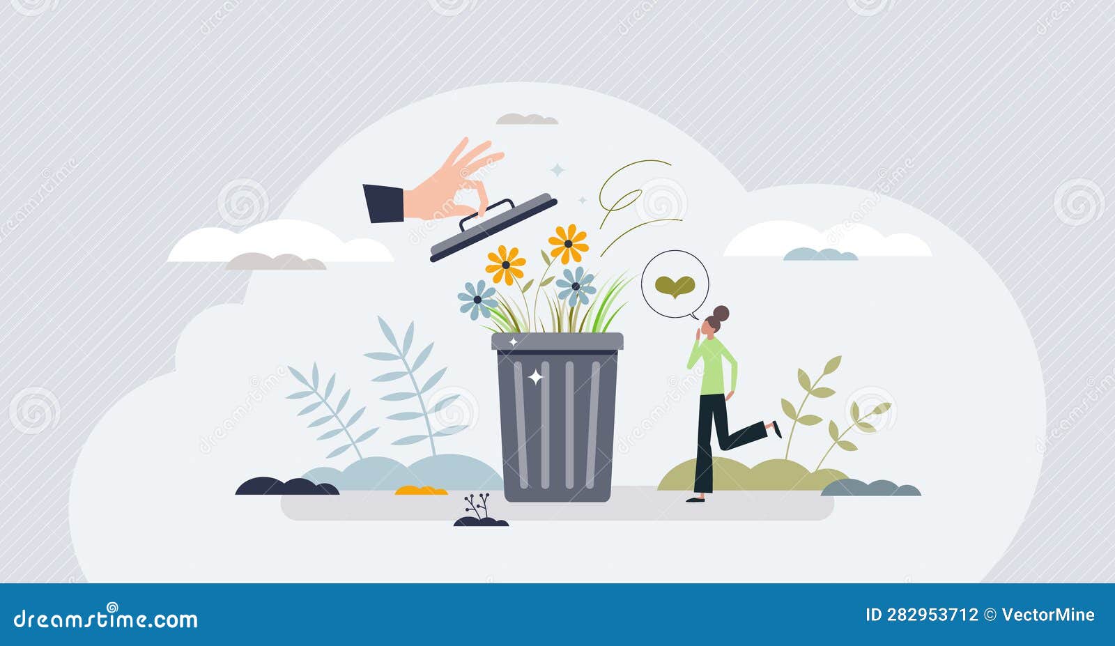 Nature Friendly And Coexist With Nature Cartoon Vector | CartoonDealer ...