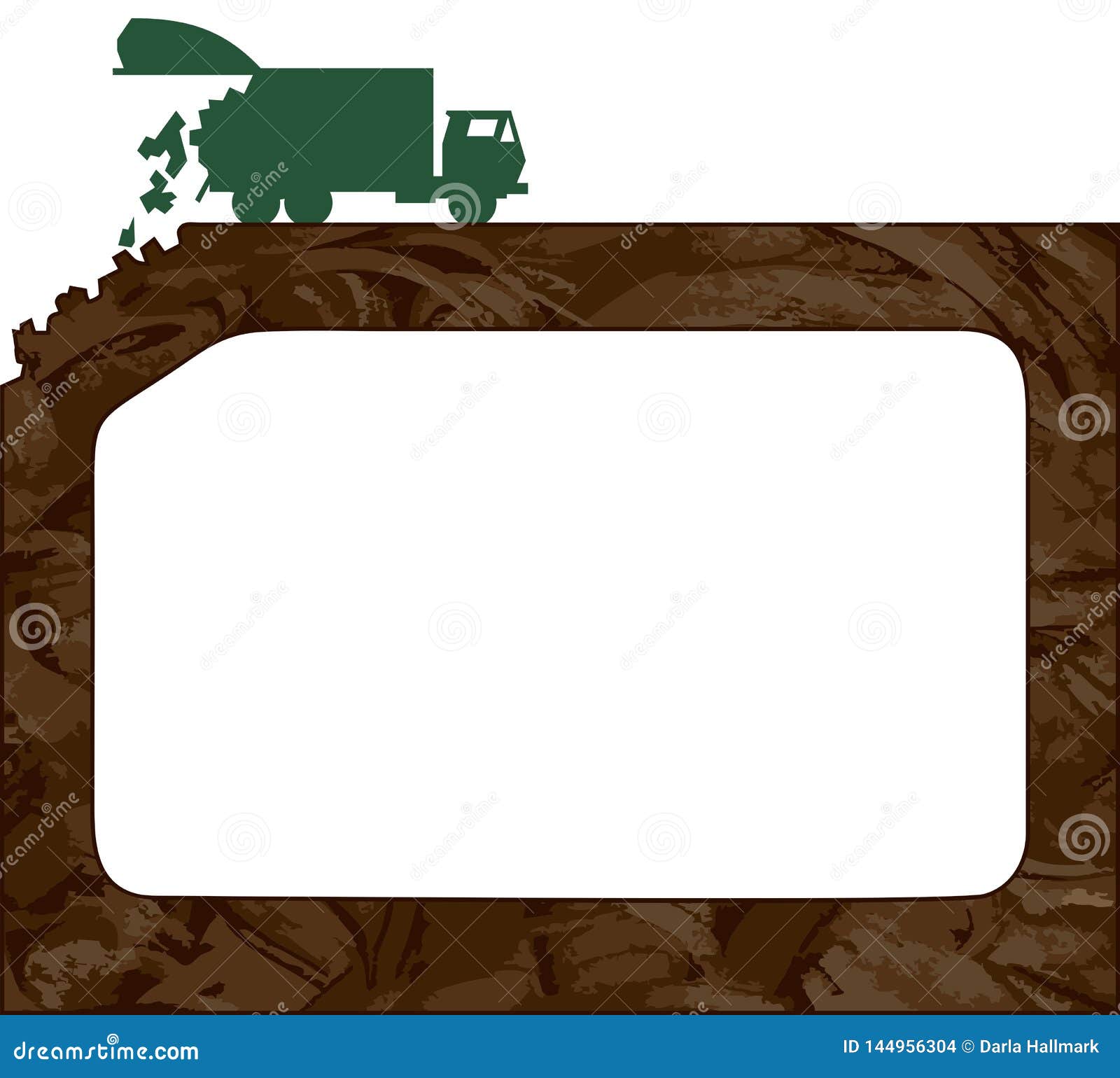 Waste Removal Theme Border Design Stock Vector - Illustration of ...