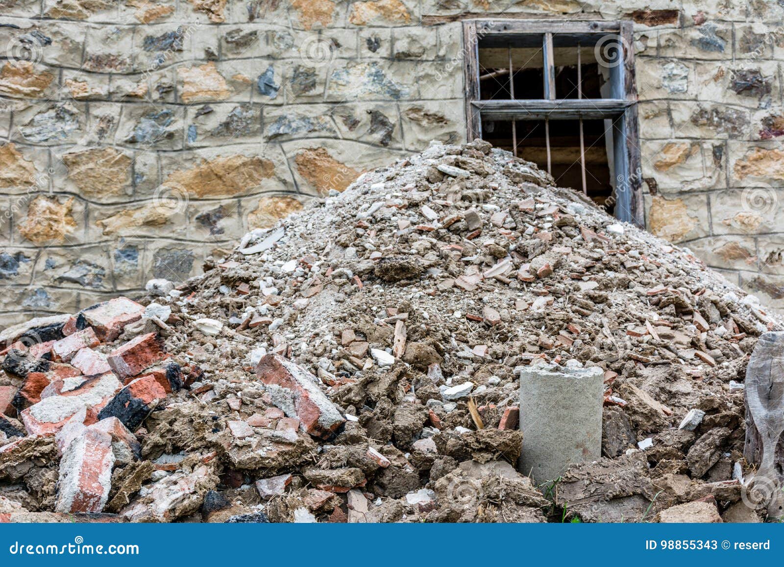 Waste at renovation stock image. Image of concrete, broken - 98855343