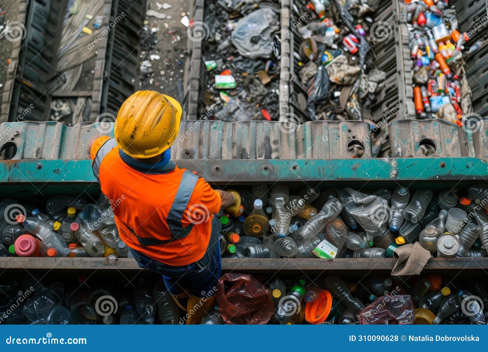Waste and Rubbish Sorting Concept Stock Illustration - Illustration of ...
